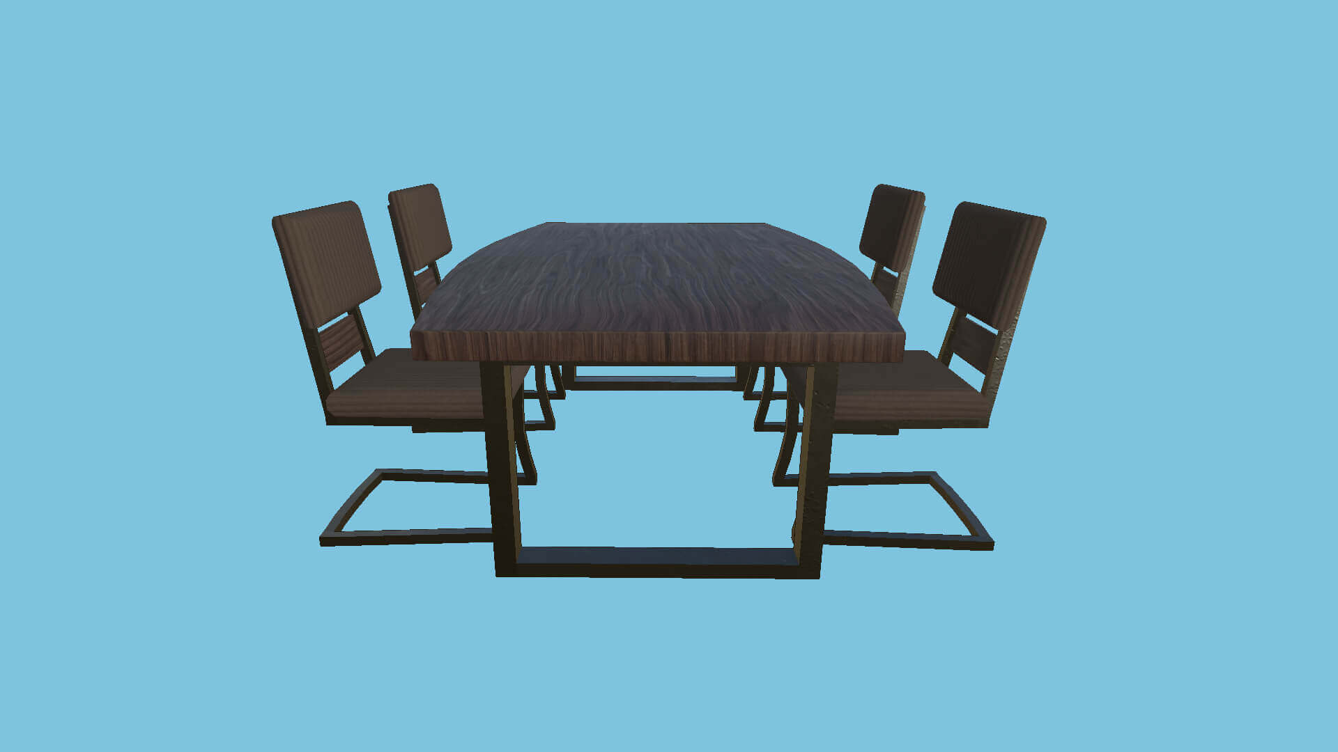 Dining Table 59 - Brown 3D Model by gsommer