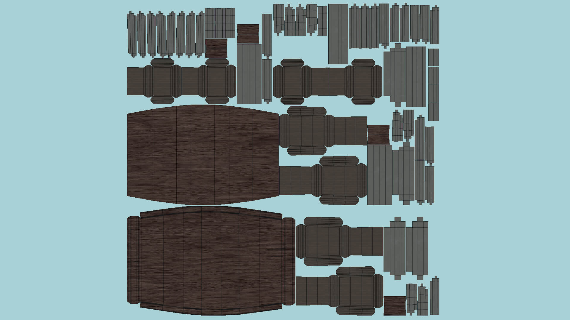 Dining Table 59 - Brown 3D Model by gsommer