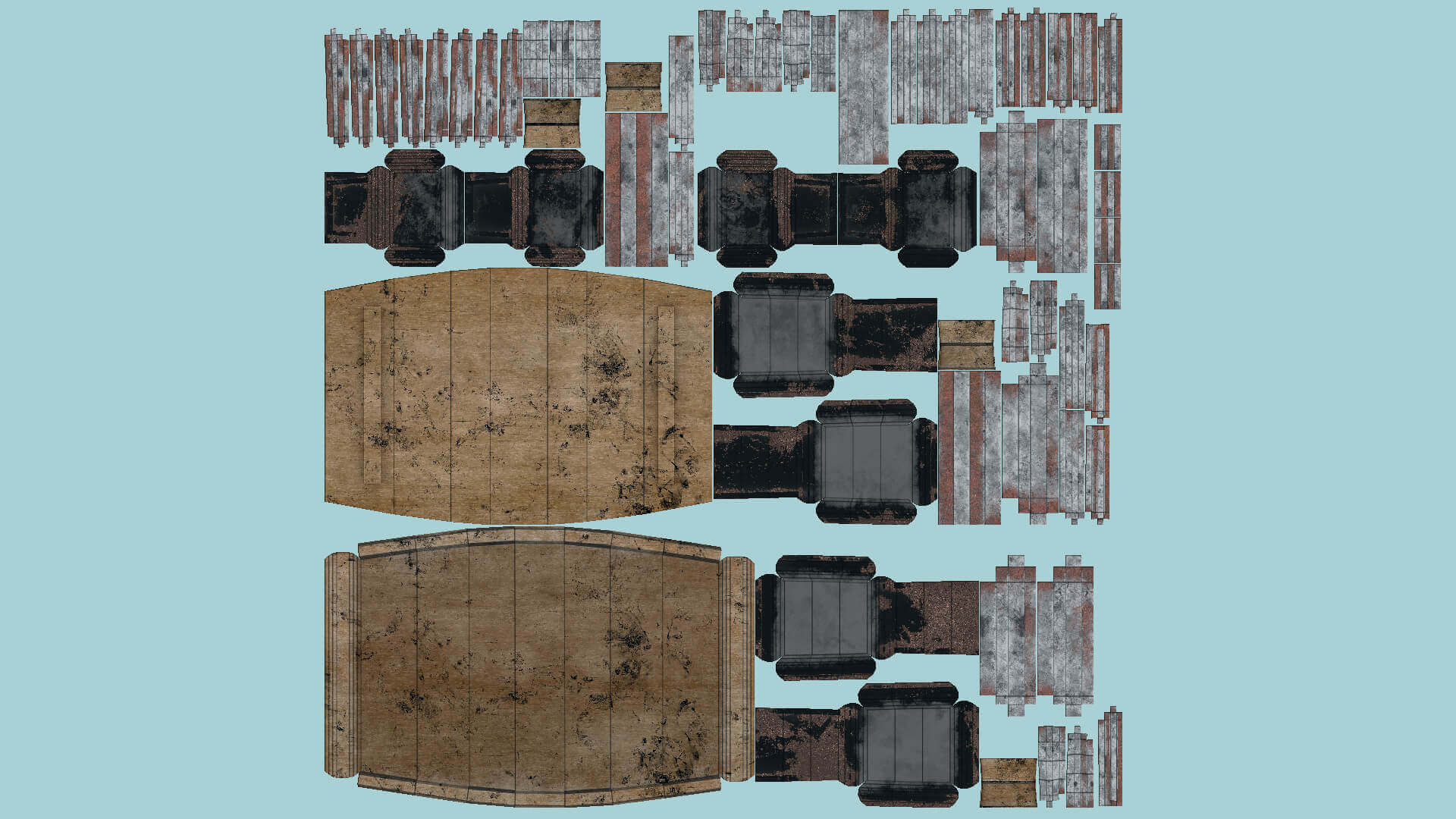 Dining Table 60 - Destroyed 3D Model by gsommer