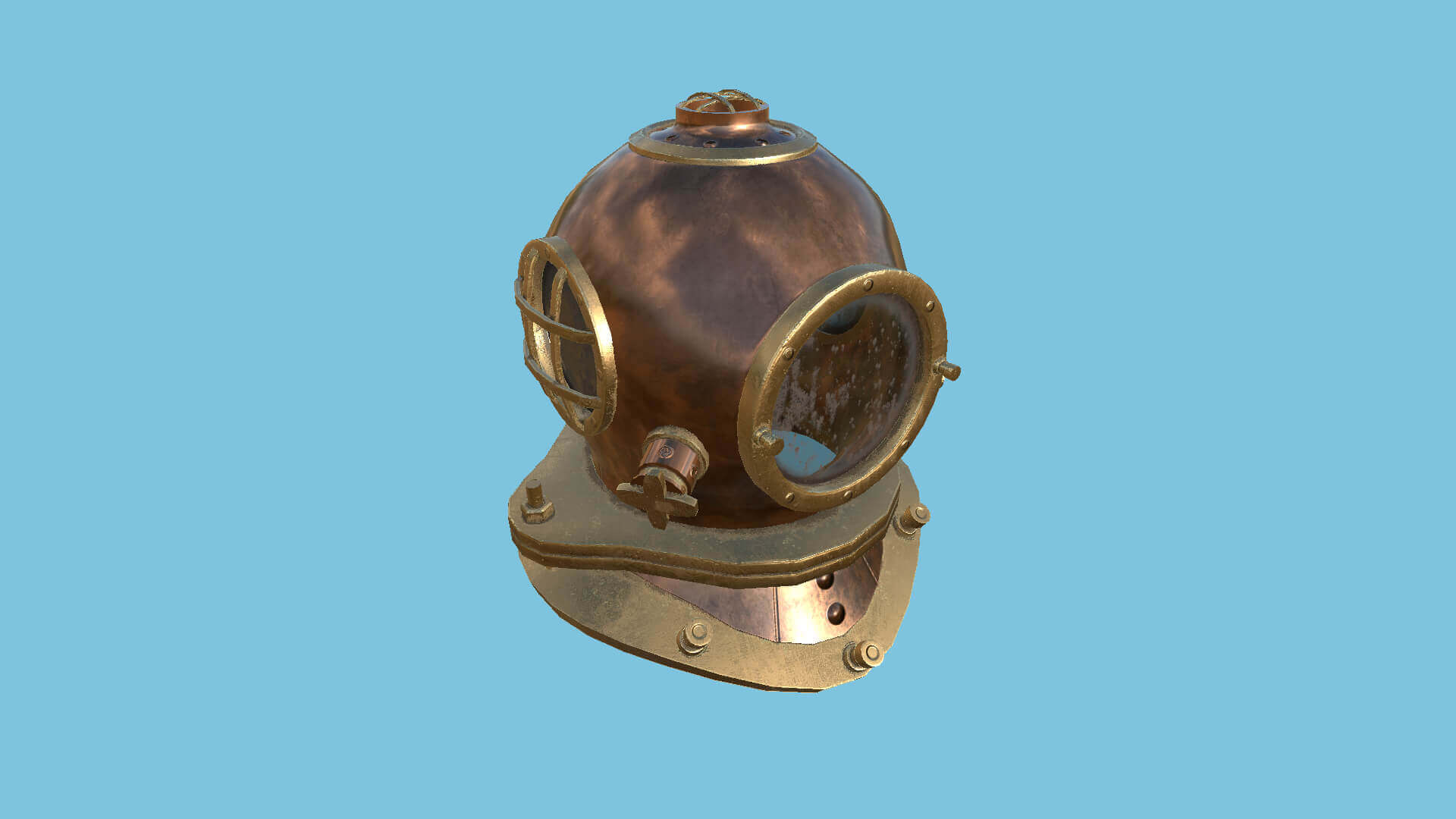 Diving Helmet Model A 01 - Copper Bronze by gsommer