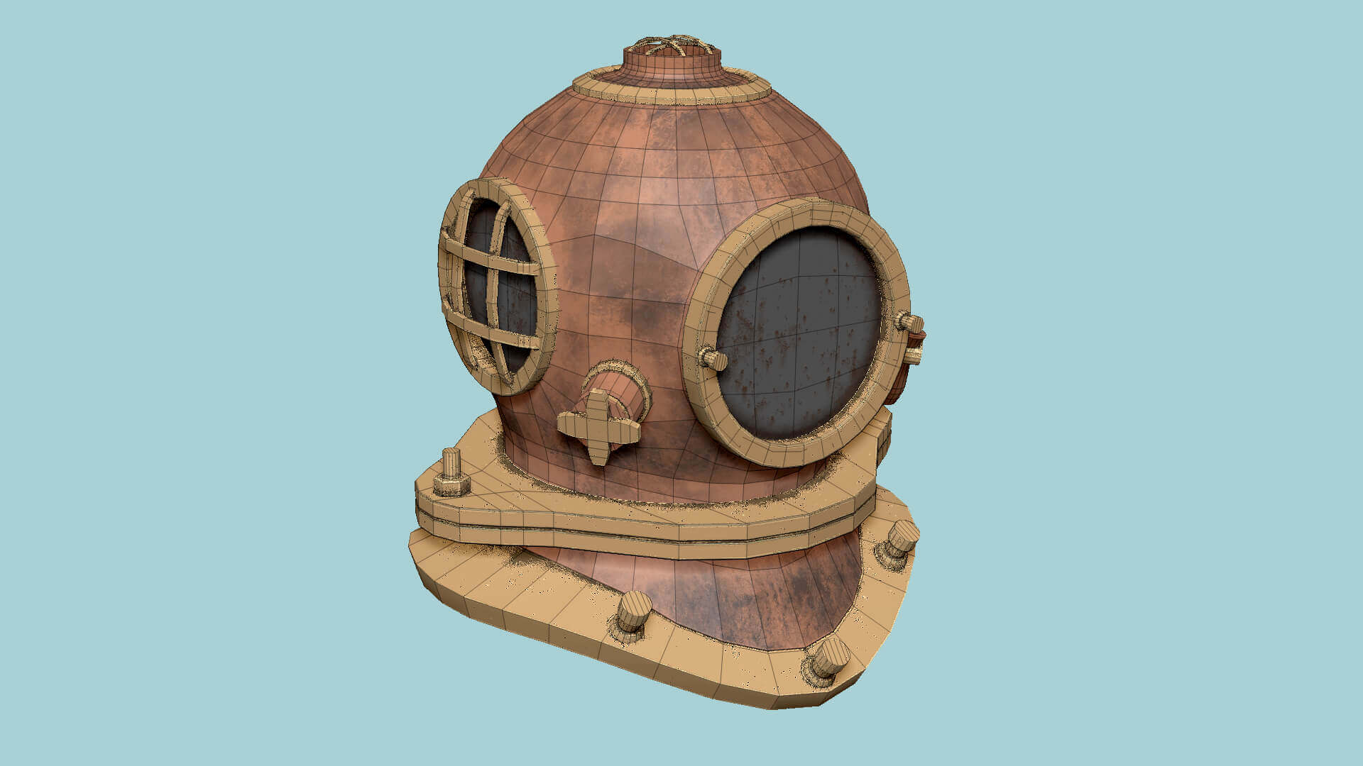 Diving Helmet Model A 01 - Copper Bronze by gsommer