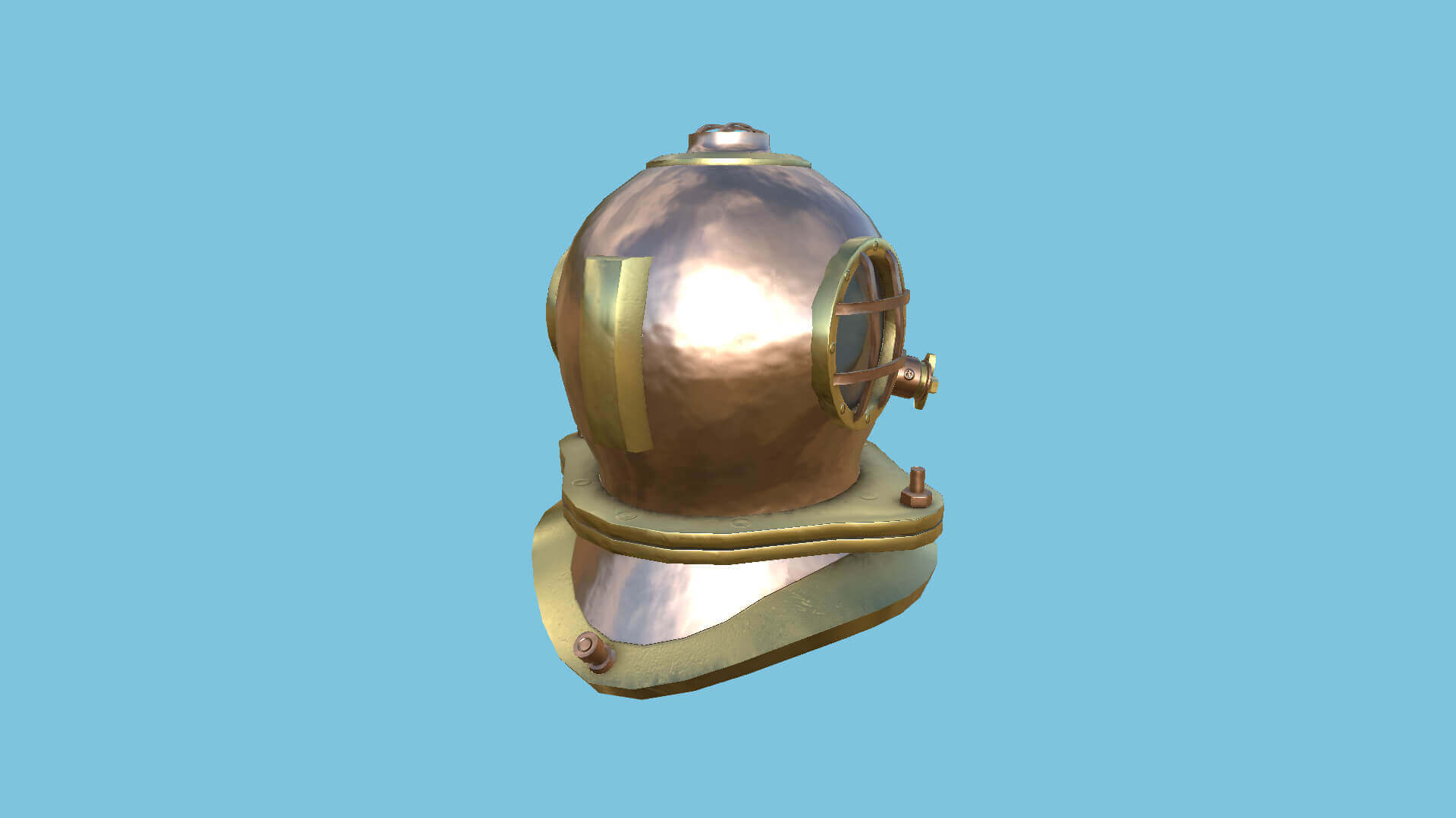 Diving Helmet Model A 02 - Copper Gold by gsommer