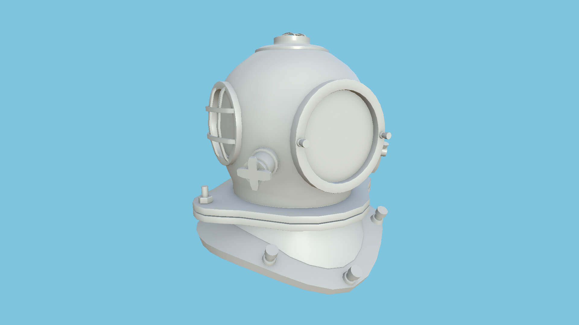 Diving Helmet Model A 02 - Copper Gold by gsommer