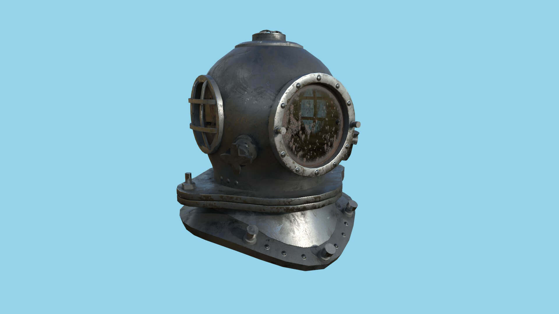 Diving Helmet Model A 06 - Rusted Iron by gsommer