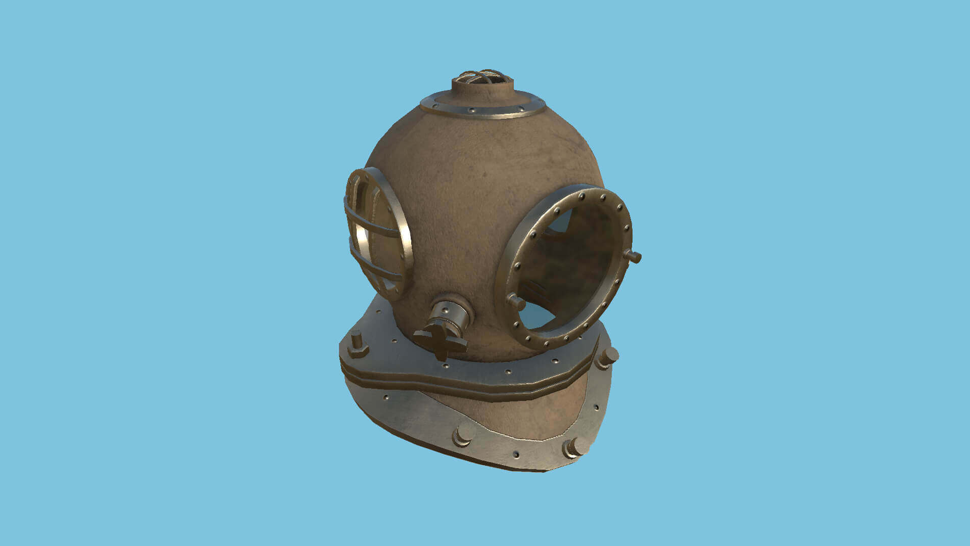 Diving Helmet Model A 07 - Leather Brown by gsommer