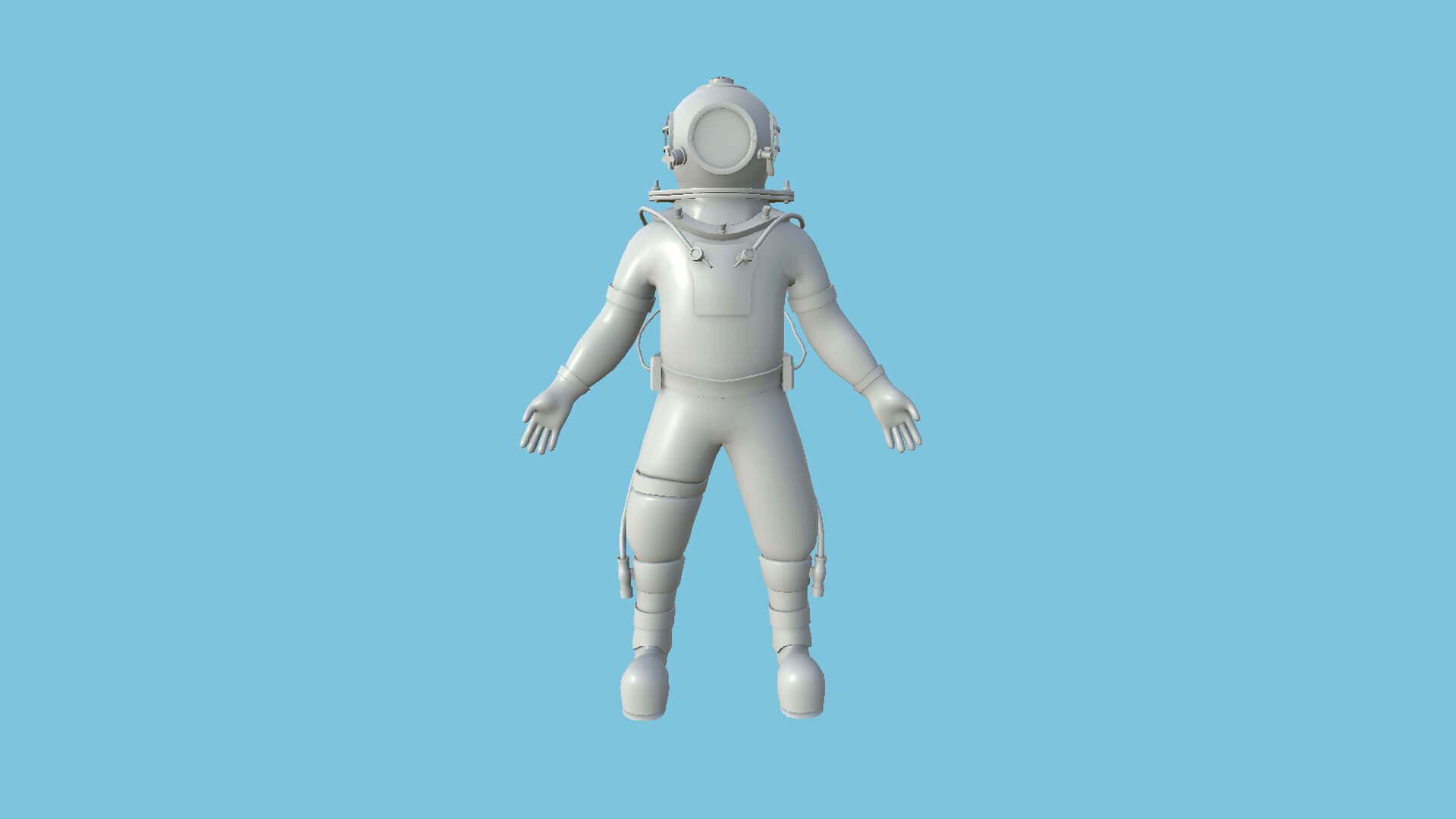 Diving Suit 01 - Bronze 3D Model by gsommer