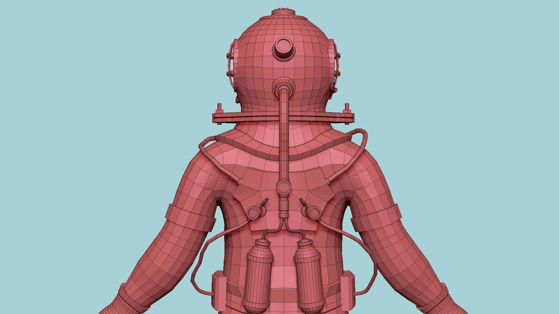 Diving Suit 01 - Bronze 3D Model by gsommer