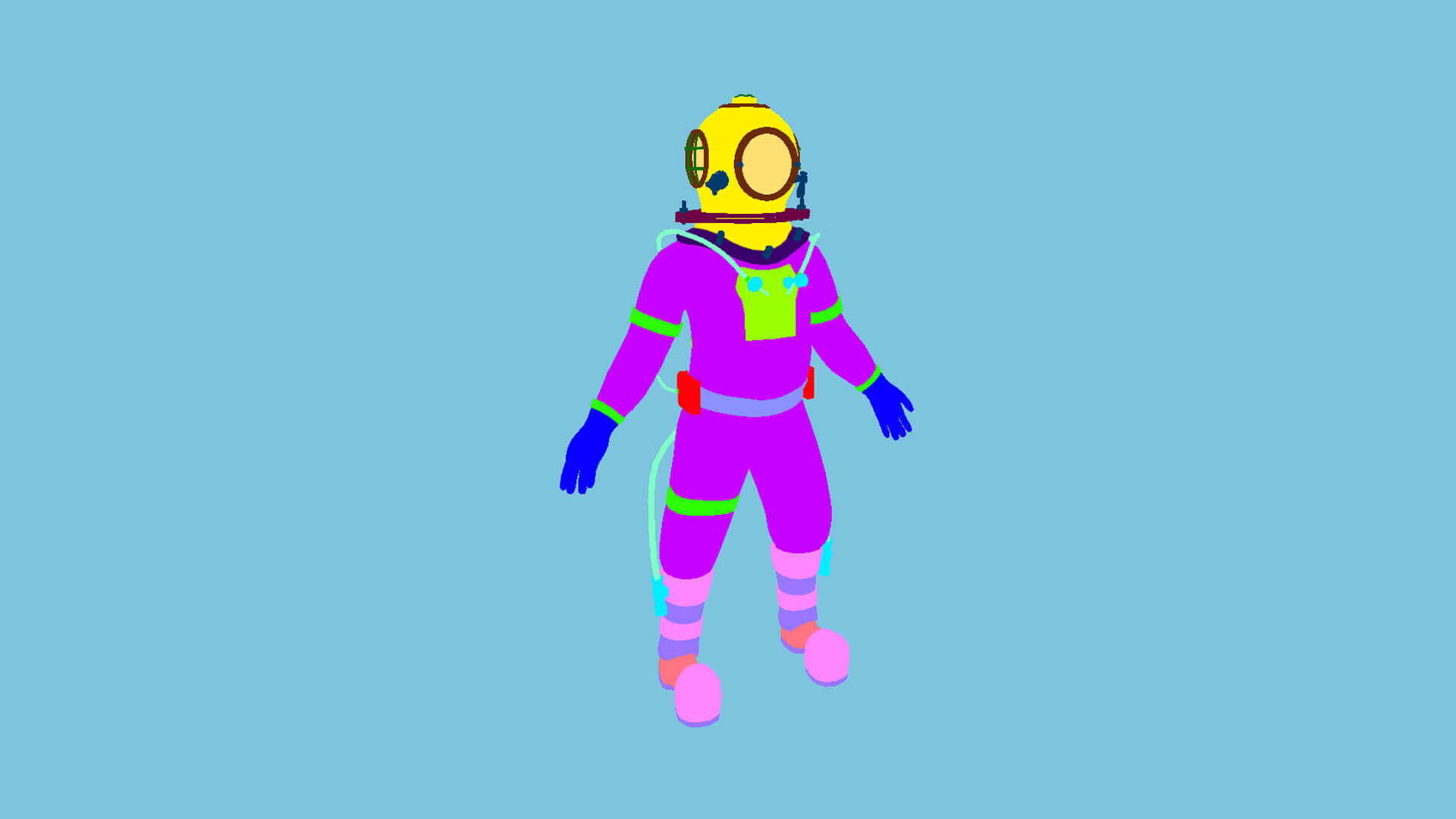 Diving Suit 01 - Bronze 3D Model by gsommer