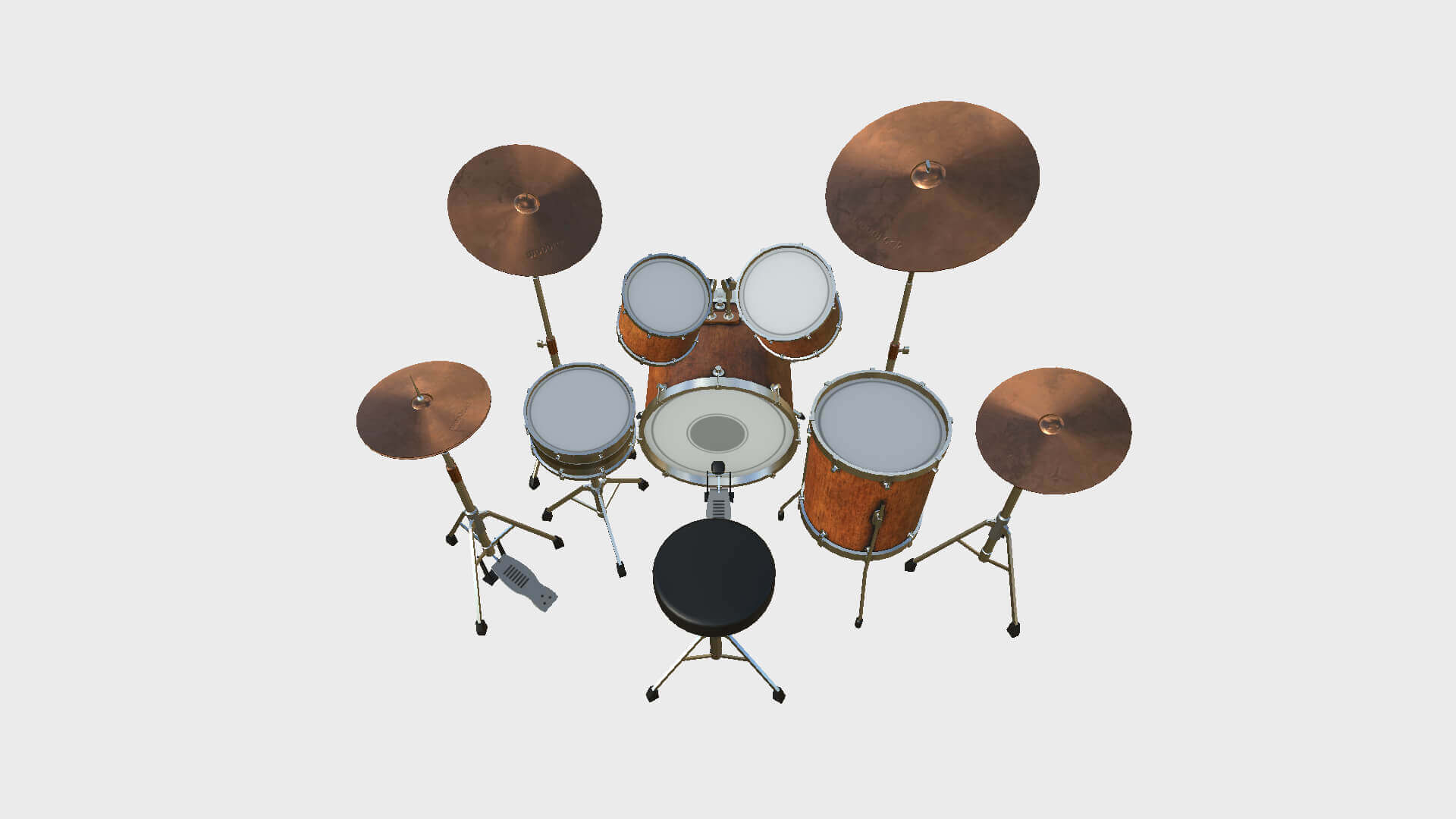 Drums 04 - Wood Darker 3D Model by gsommer