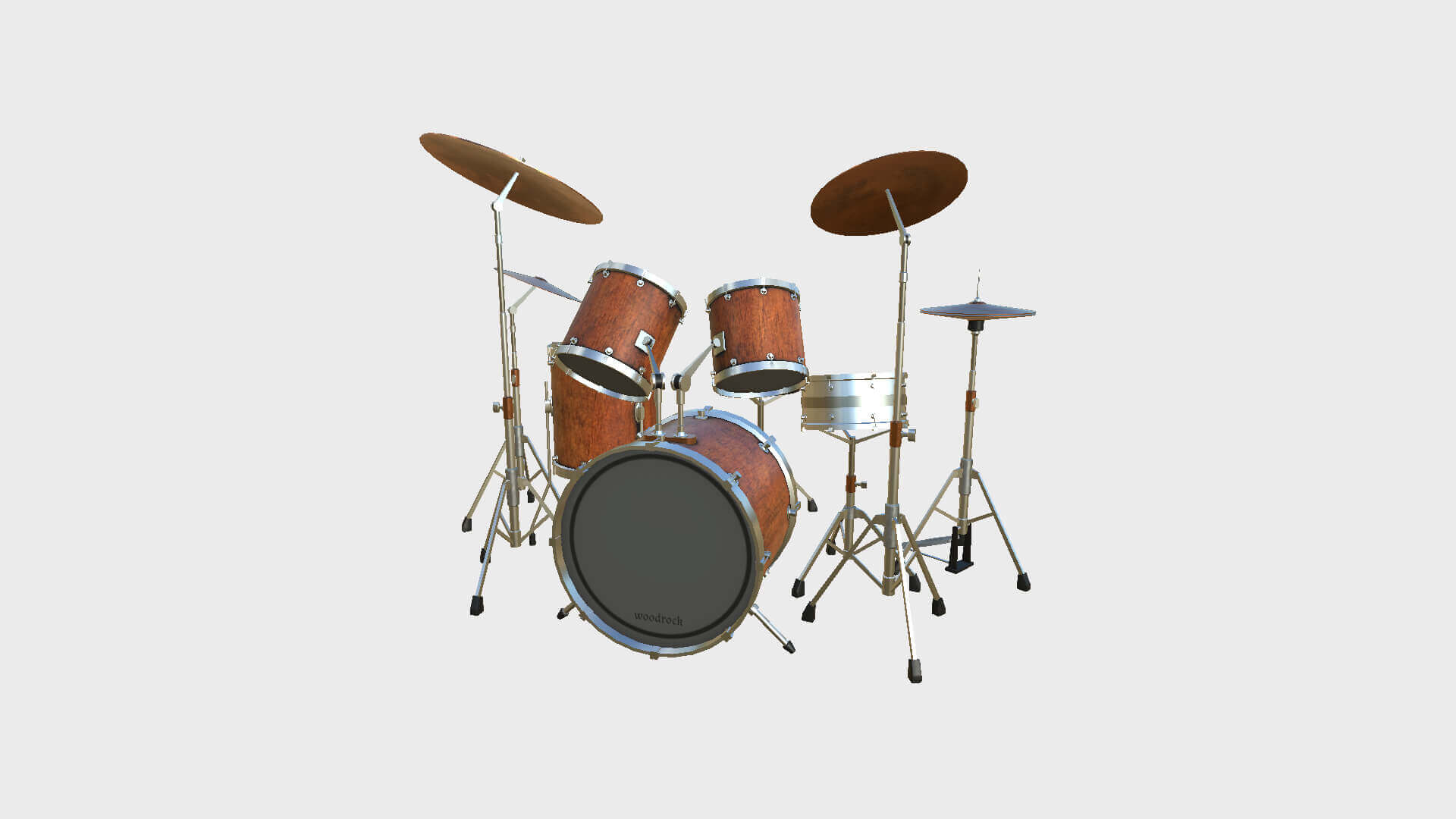 Drums 04 - Wood Darker 3D Model by gsommer