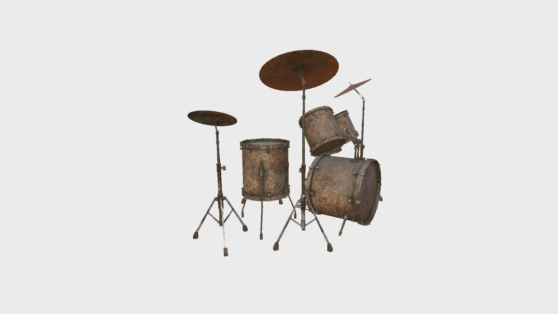 Drums 09 - Destroyed 3D Model by gsommer