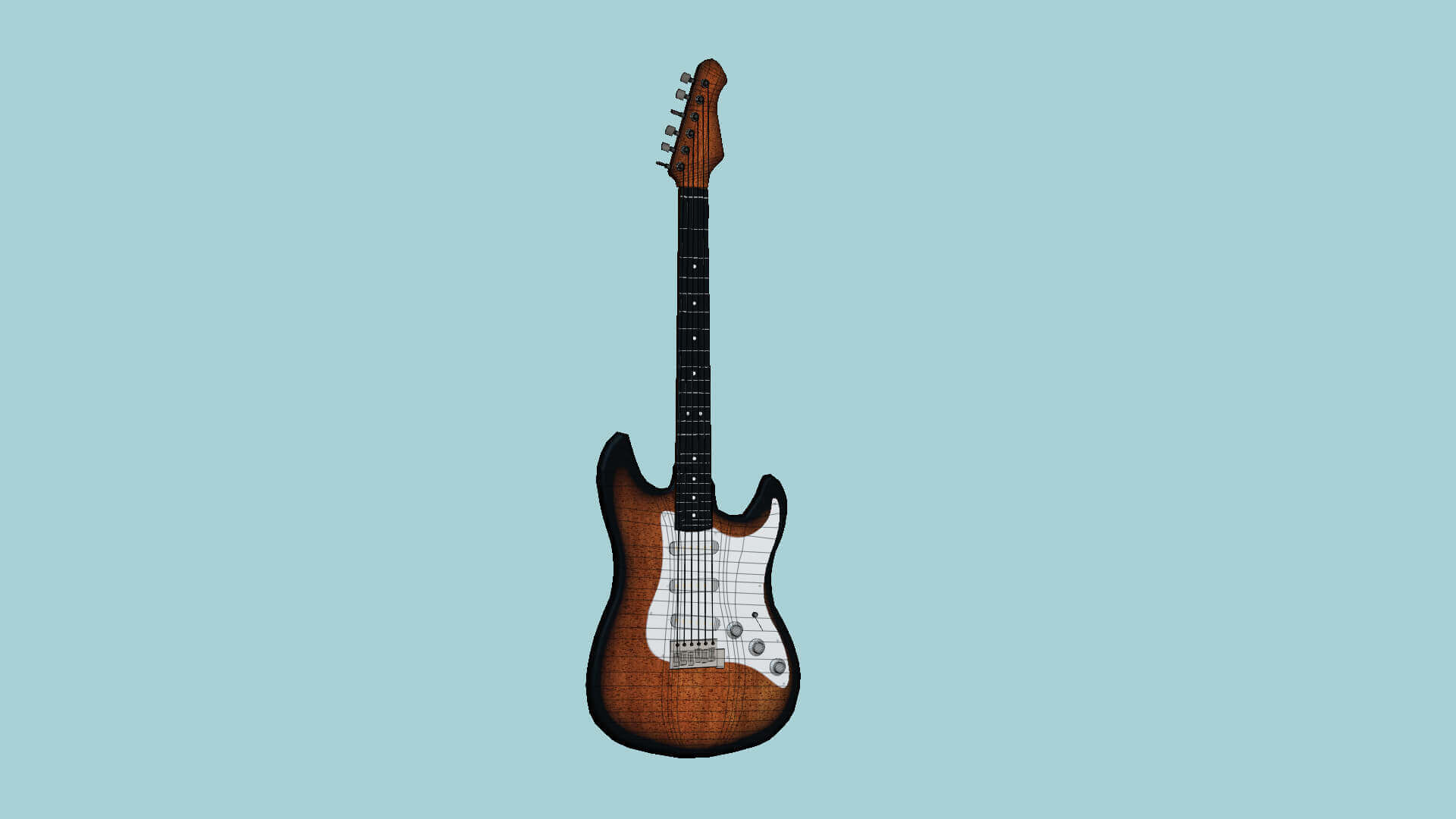 Electric Guitar Model A 08 - Wood Dark by gsommer