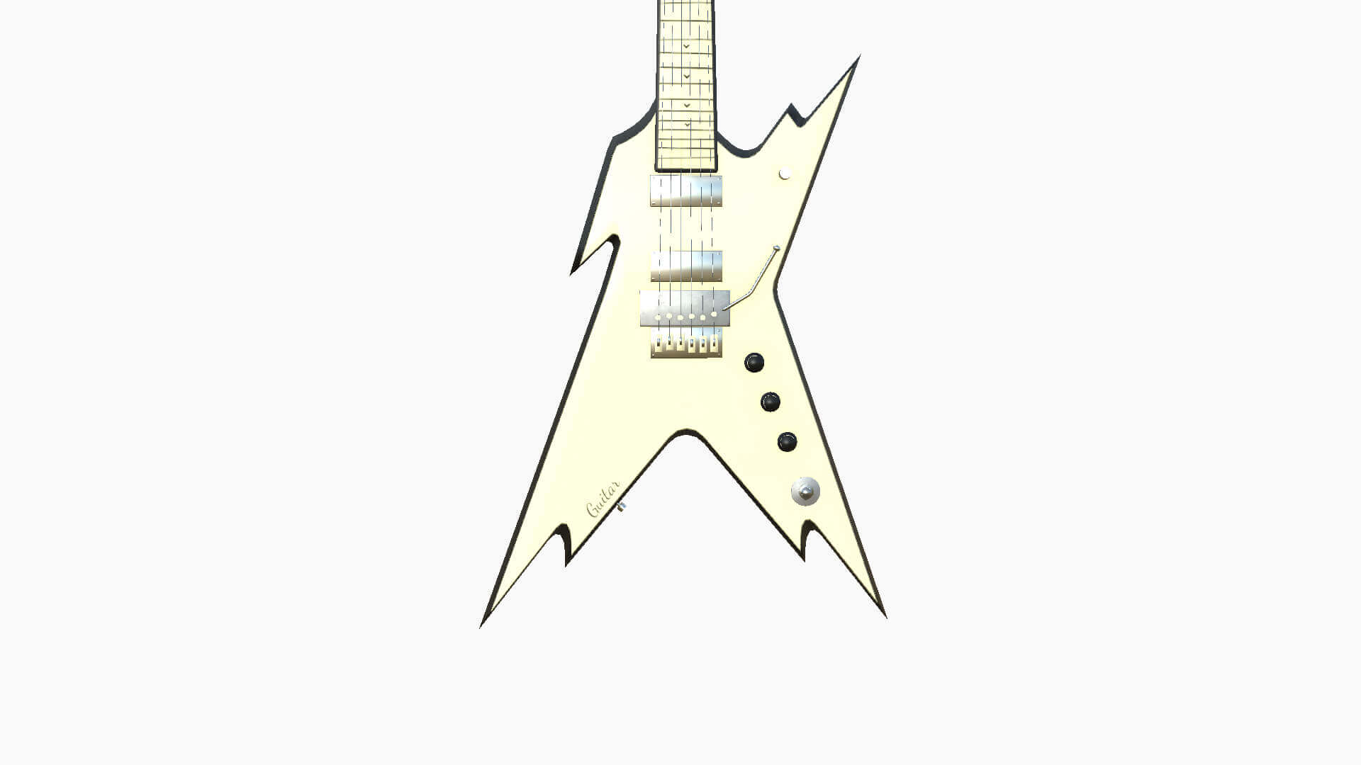 Electric Guitar Body Outline