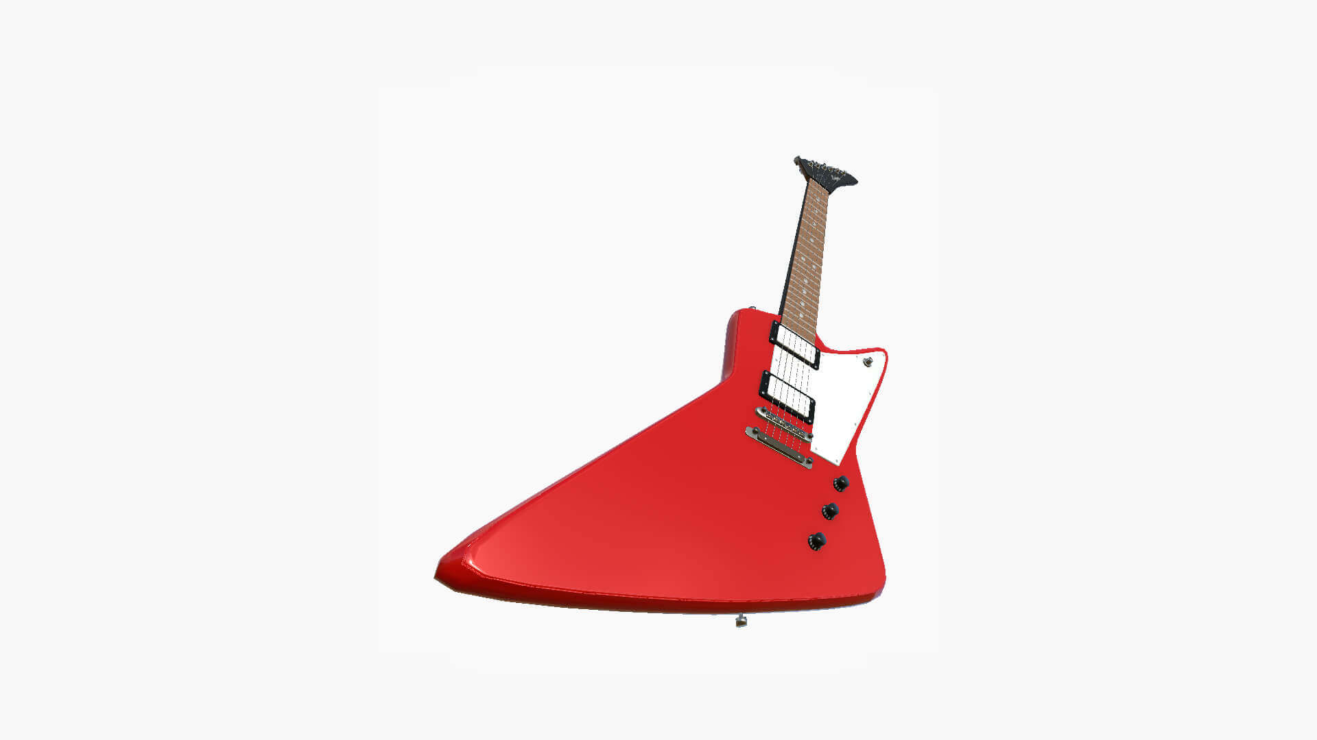 Explorer Electric Guitar 01 - Red 3D Model by gsommer