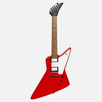 Explorer Electric Guitar 01 - Red 3D Model by gsommer
