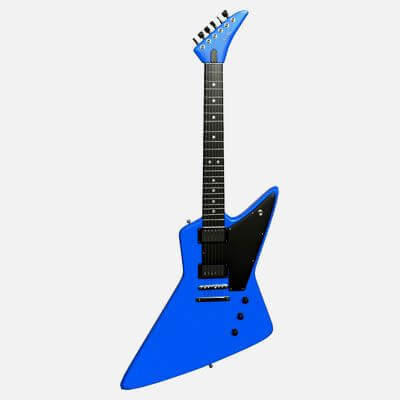 Explorer Electric Guitar 05 - Dark Blue 3D Model by gsommer