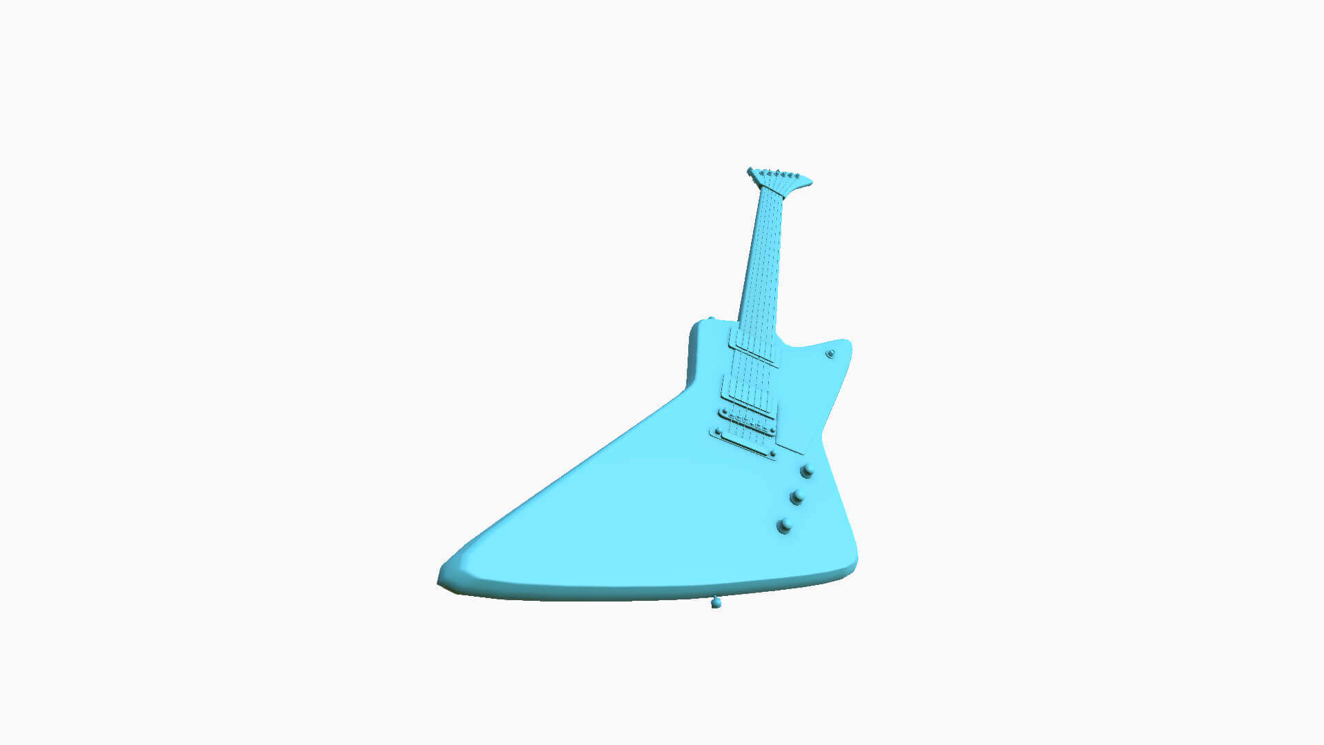Explorer Electric Guitar 06 - Pink 3D Model by gsommer