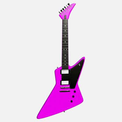 Explorer Electric Guitar 06 - Pink 3D Model by gsommer