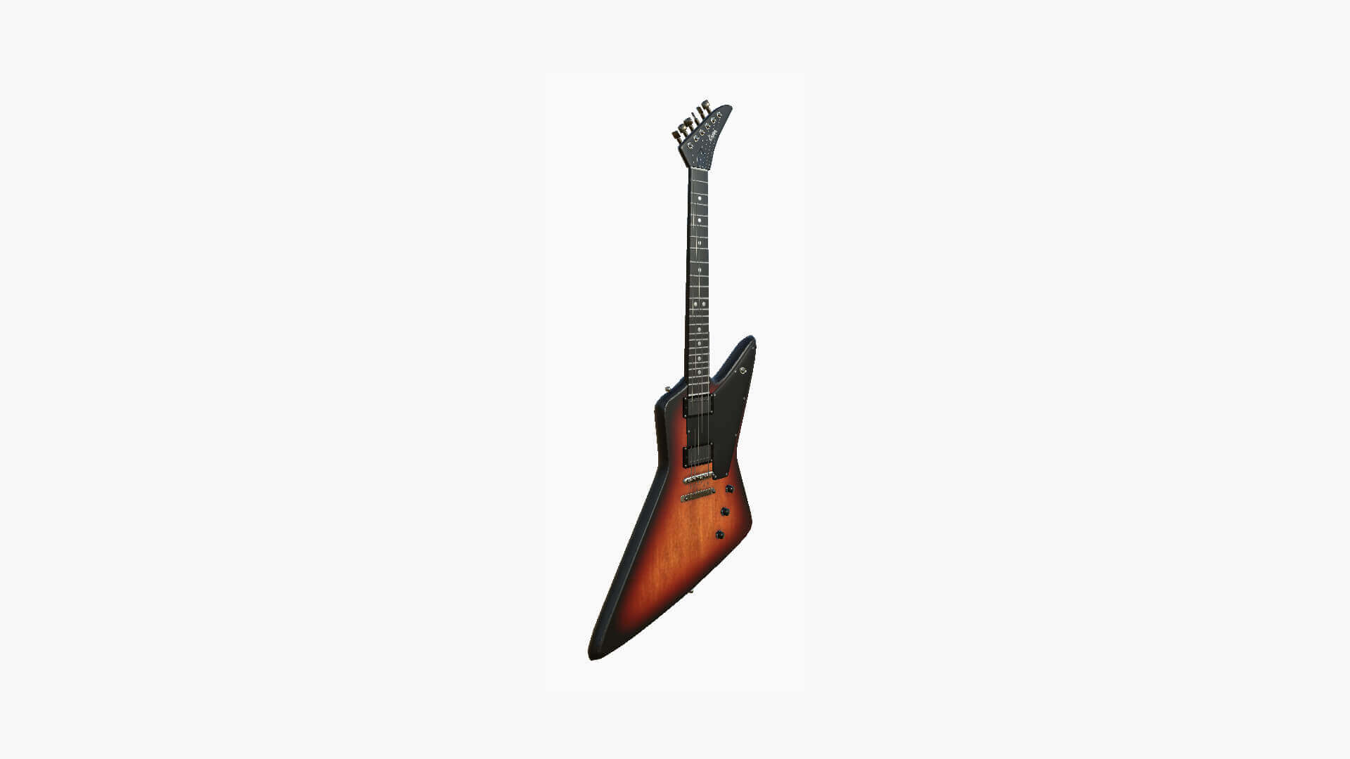 Explorer Electric Guitar 07 - Dark Wood 3D Model by gsommer