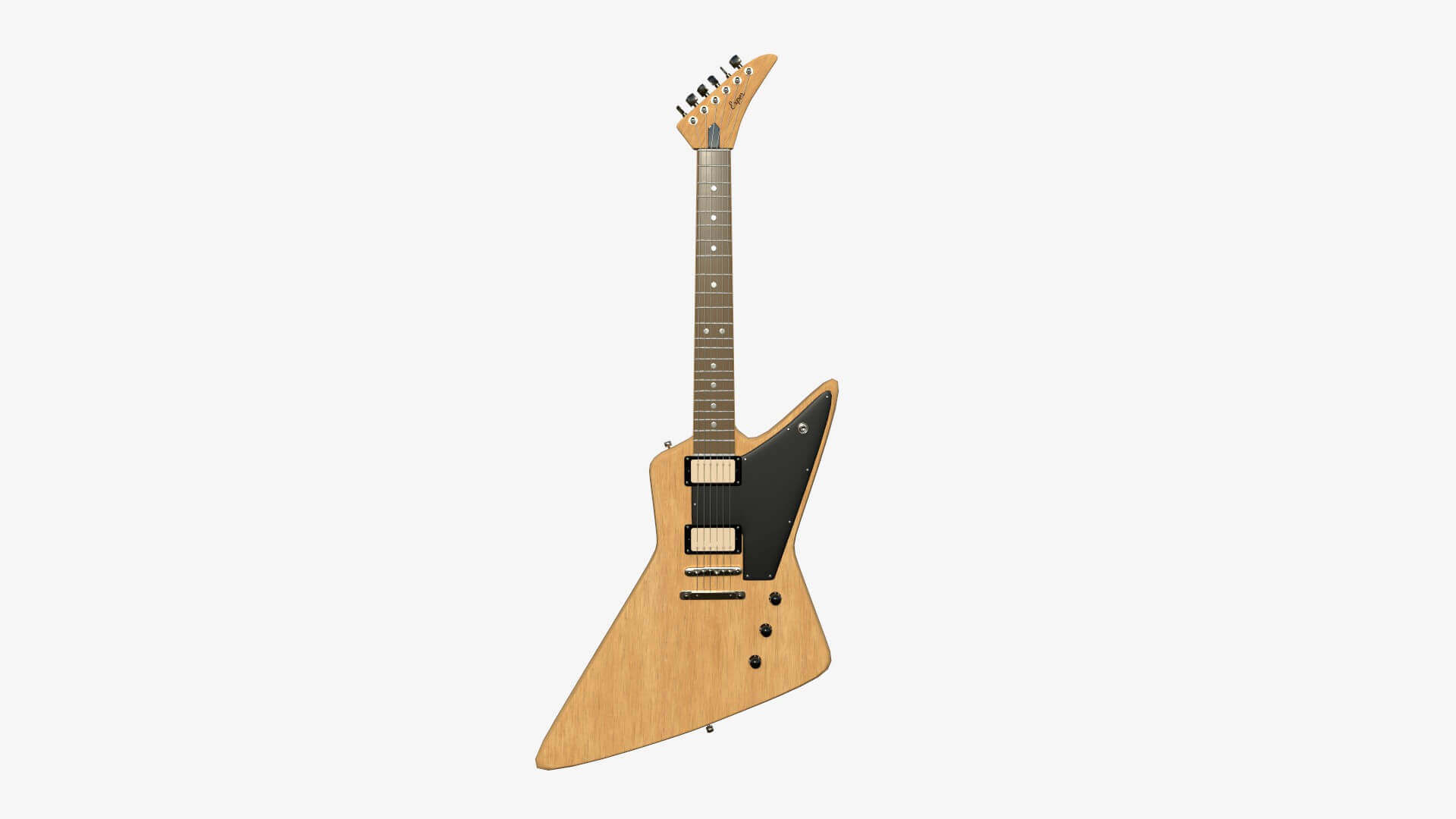 Explorer Electric Guitar 09 - Light Wood 3D Model by gsommer