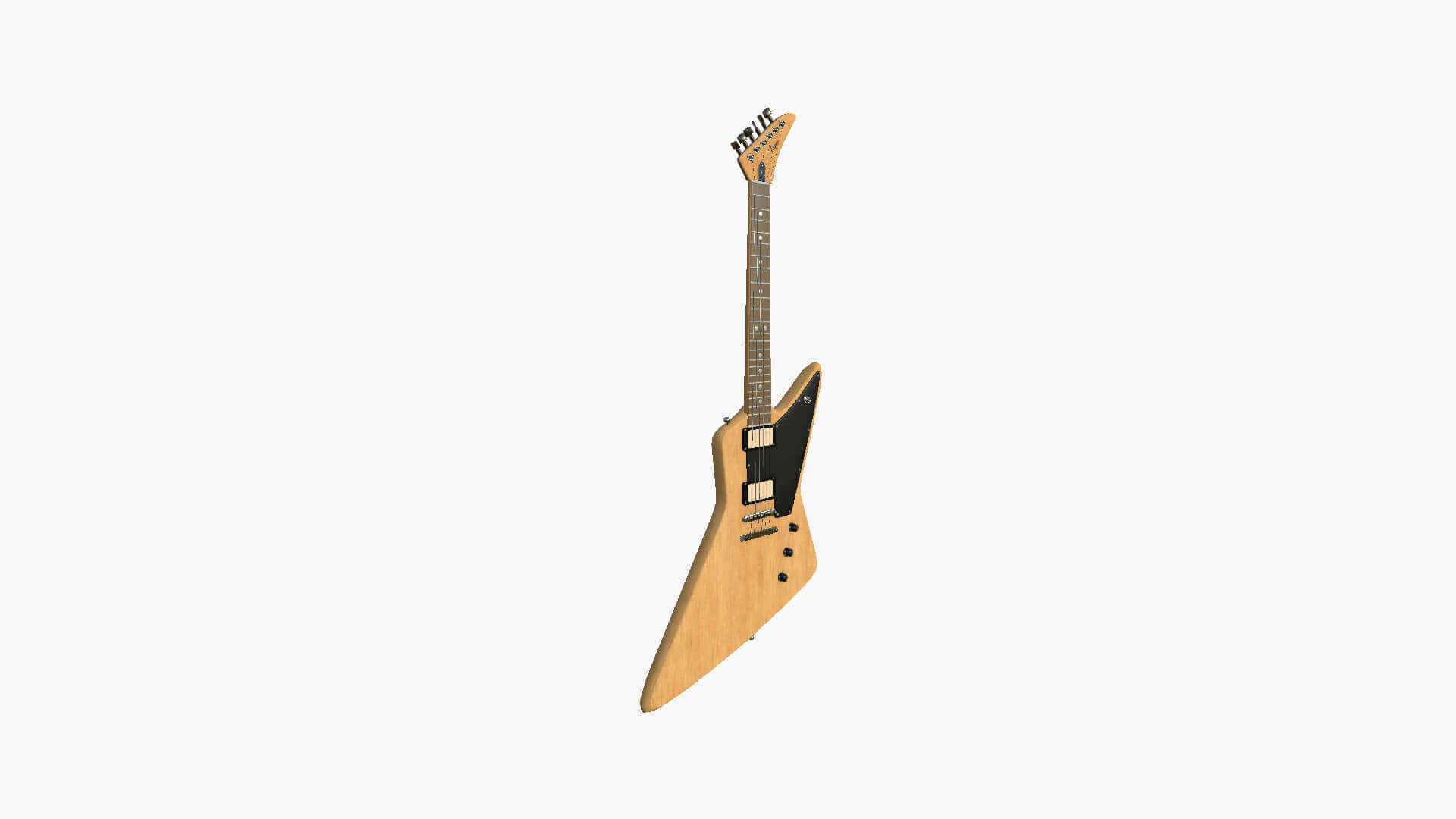 Explorer Electric Guitar 09 - Light Wood 3D Model by gsommer
