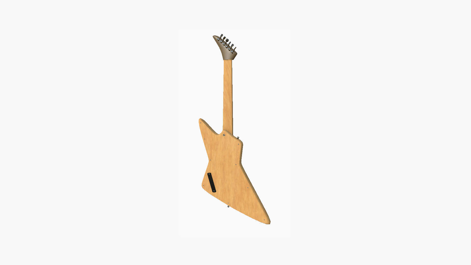 Explorer Electric Guitar 09 - Light Wood 3D Model by gsommer