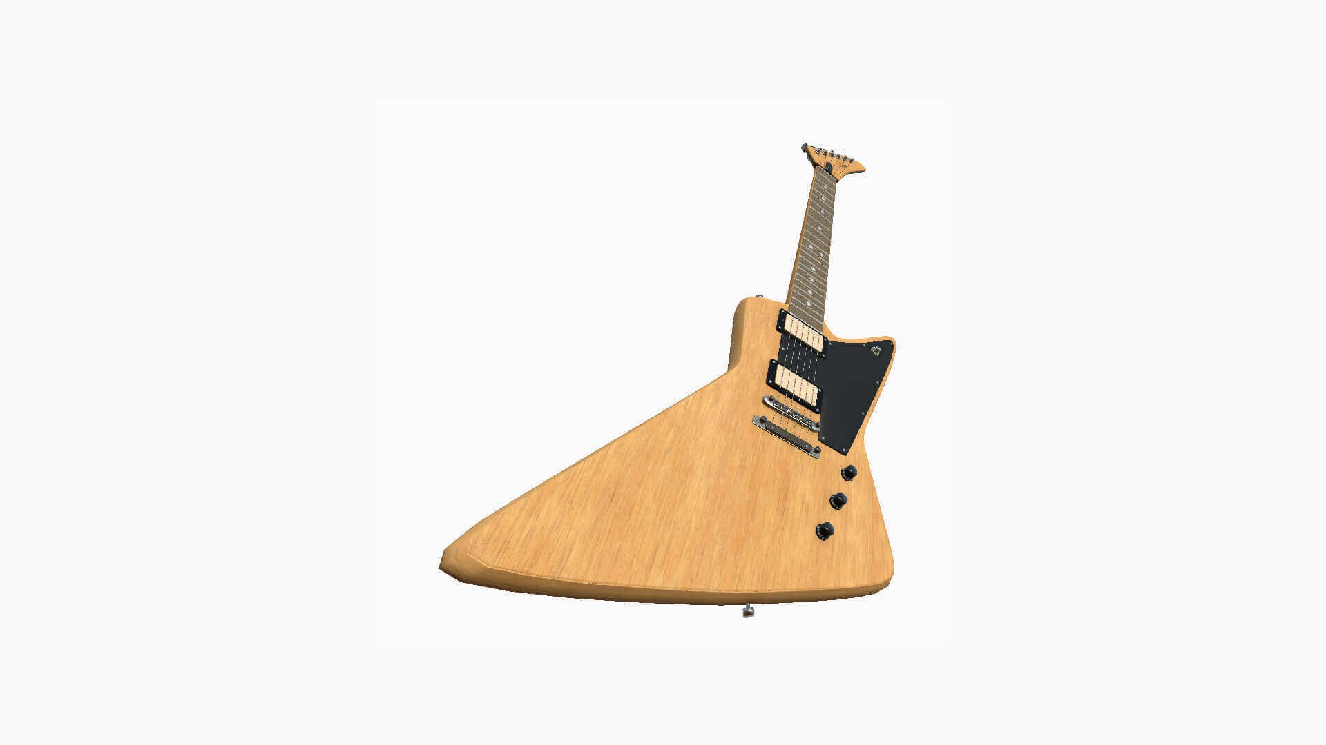 Explorer Electric Guitar 09 - Light Wood 3D Model by gsommer