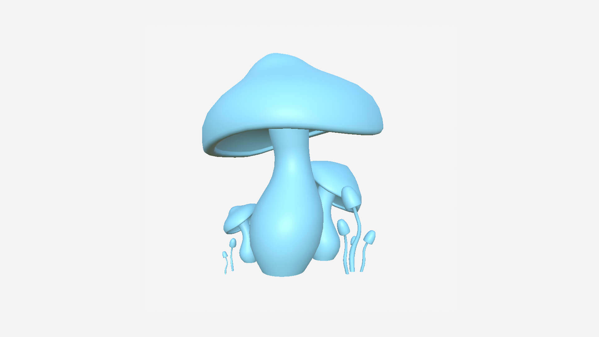 Fantasy Mushroom 01 - Blue Purple - 3D Model by gsommer