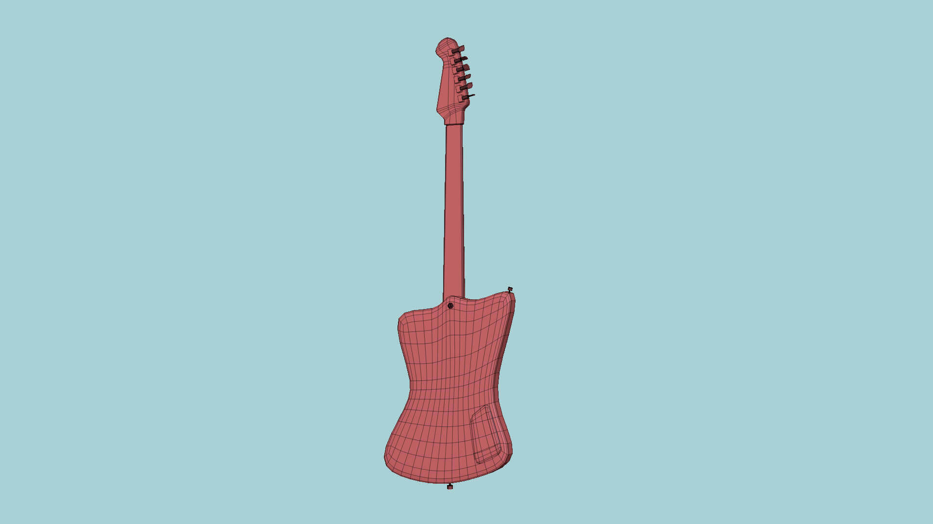 Firebird Electric Guitar 02 - White 3D Model by gsommer
