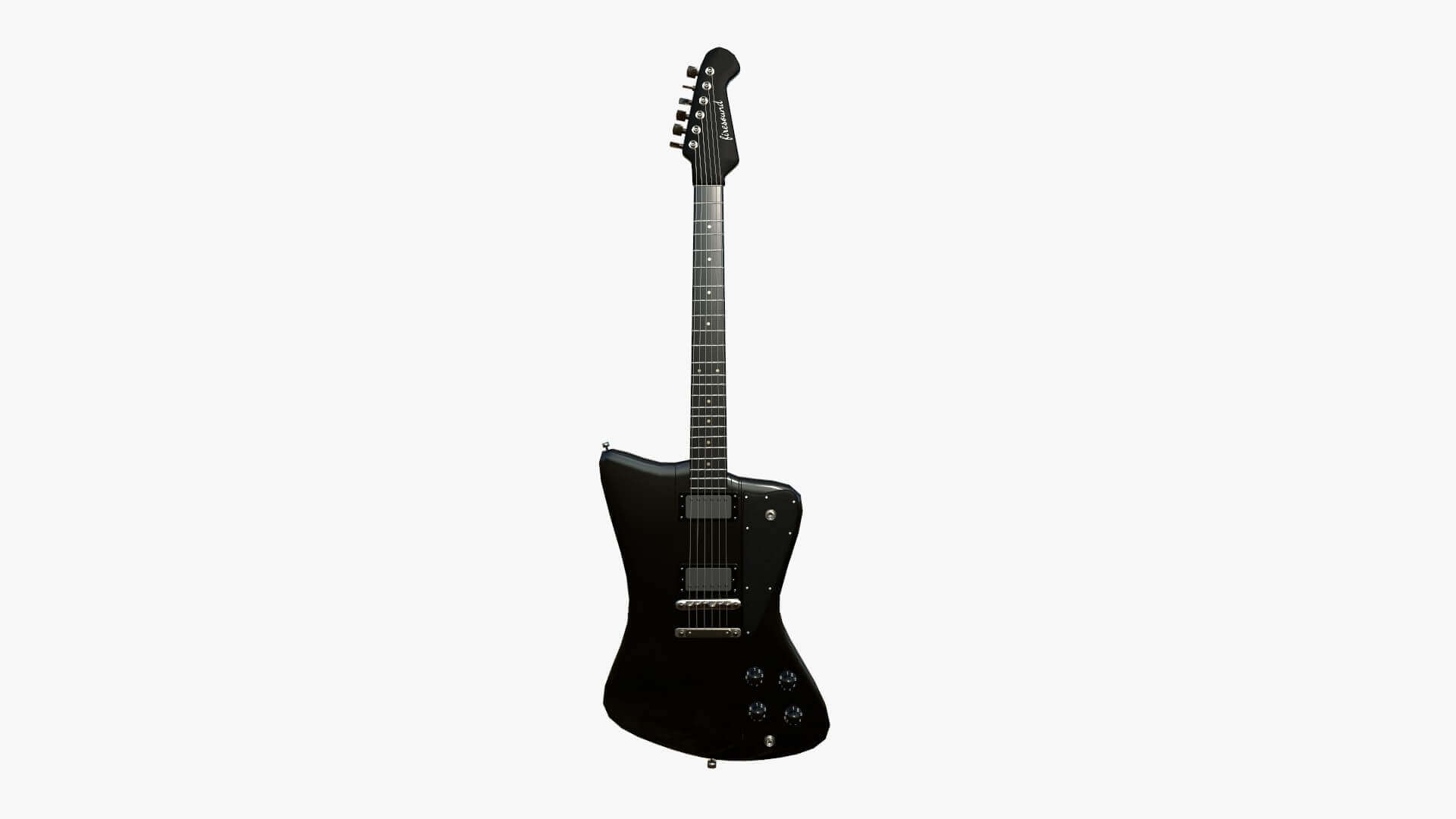 Firebird Electric Guitar 03 - Black 3D Model by gsommer