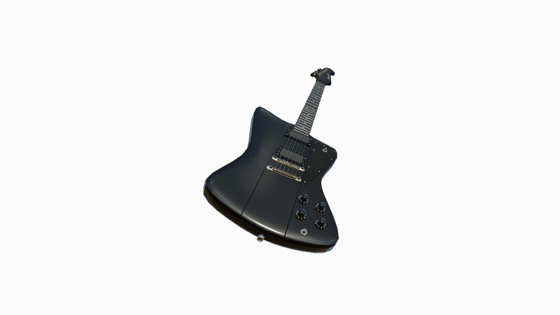 Firebird Electric Guitar 03 - Black 3D Model by gsommer