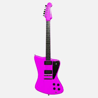 Firebird Electric Guitar 06 - Pink 3D Model by gsommer