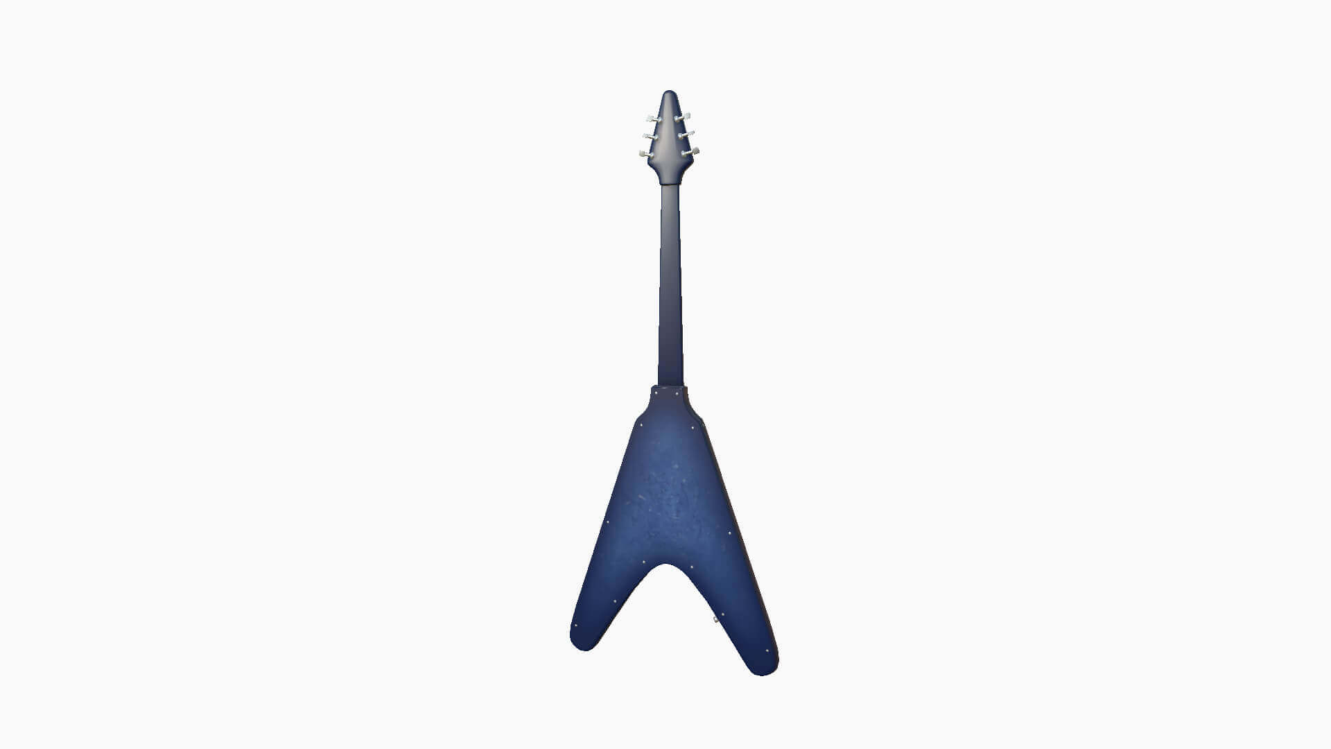 Flying V Electric Guitar 09 - Dark Blue 3D Model by gsommer
