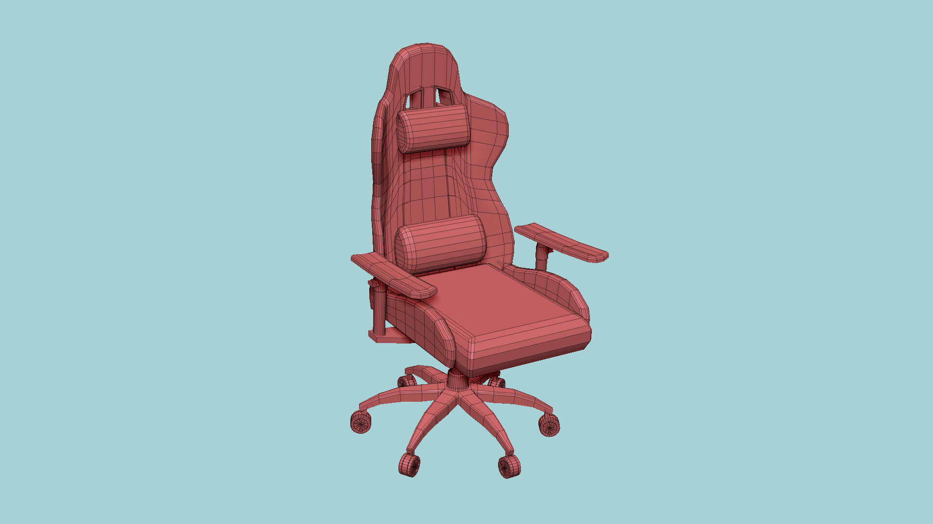 Gamer Chair 06 - Black 3D Model by gsommer
