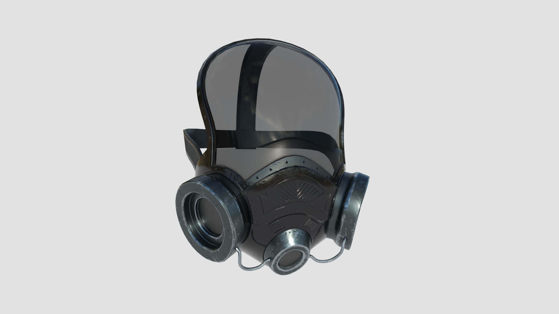 Gas Mask 01 - Black 3D Model by gsommer