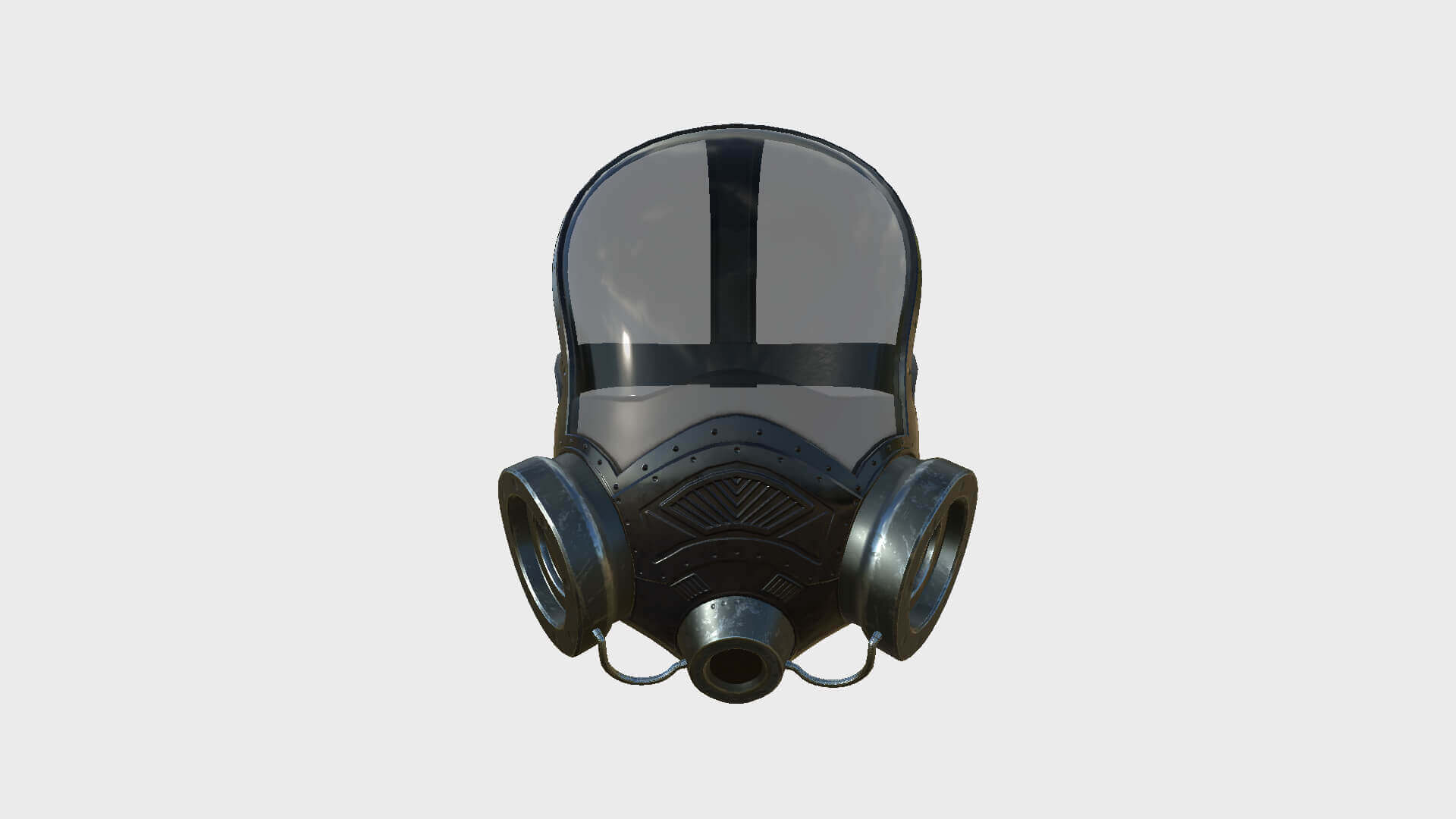 Gas Mask 01 - Black 3D Model by gsommer