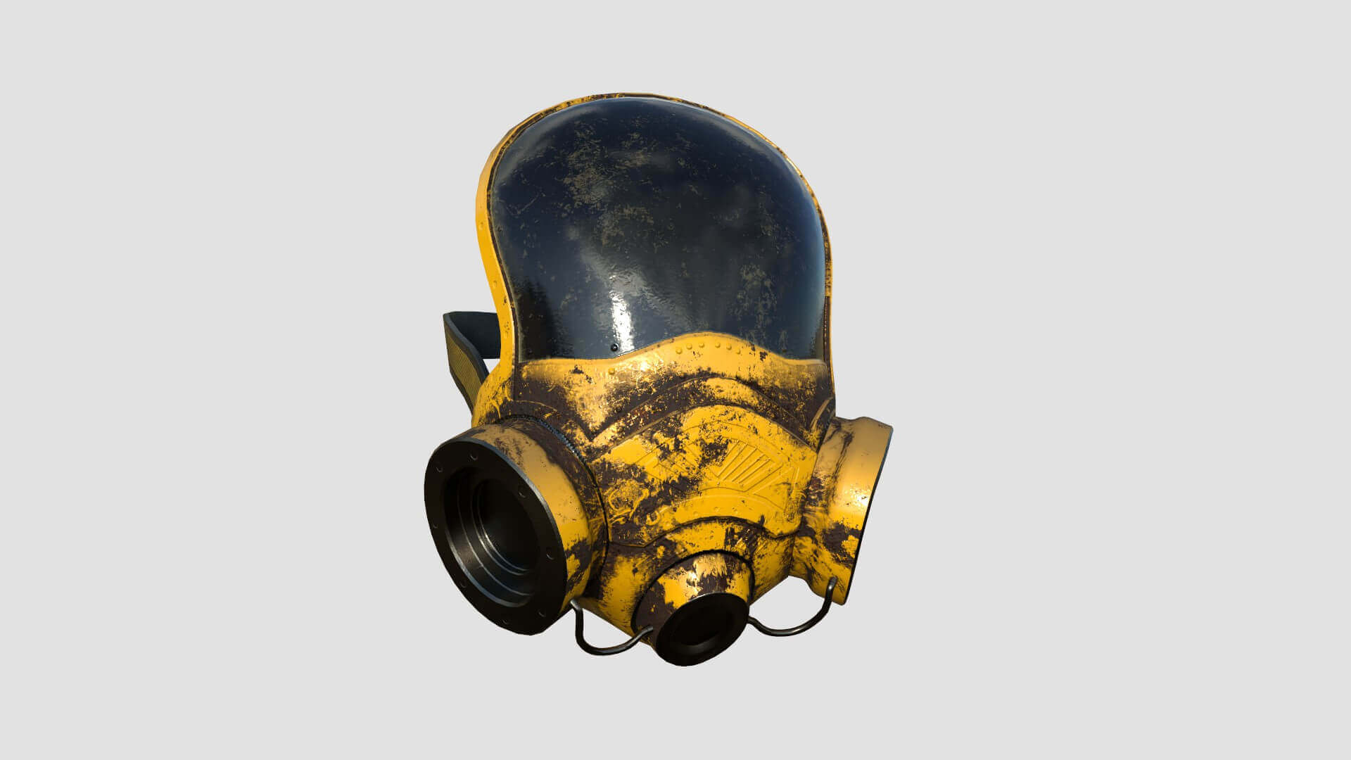Gas Mask 04 - Yellow Dirt 3D Model by gsommer
