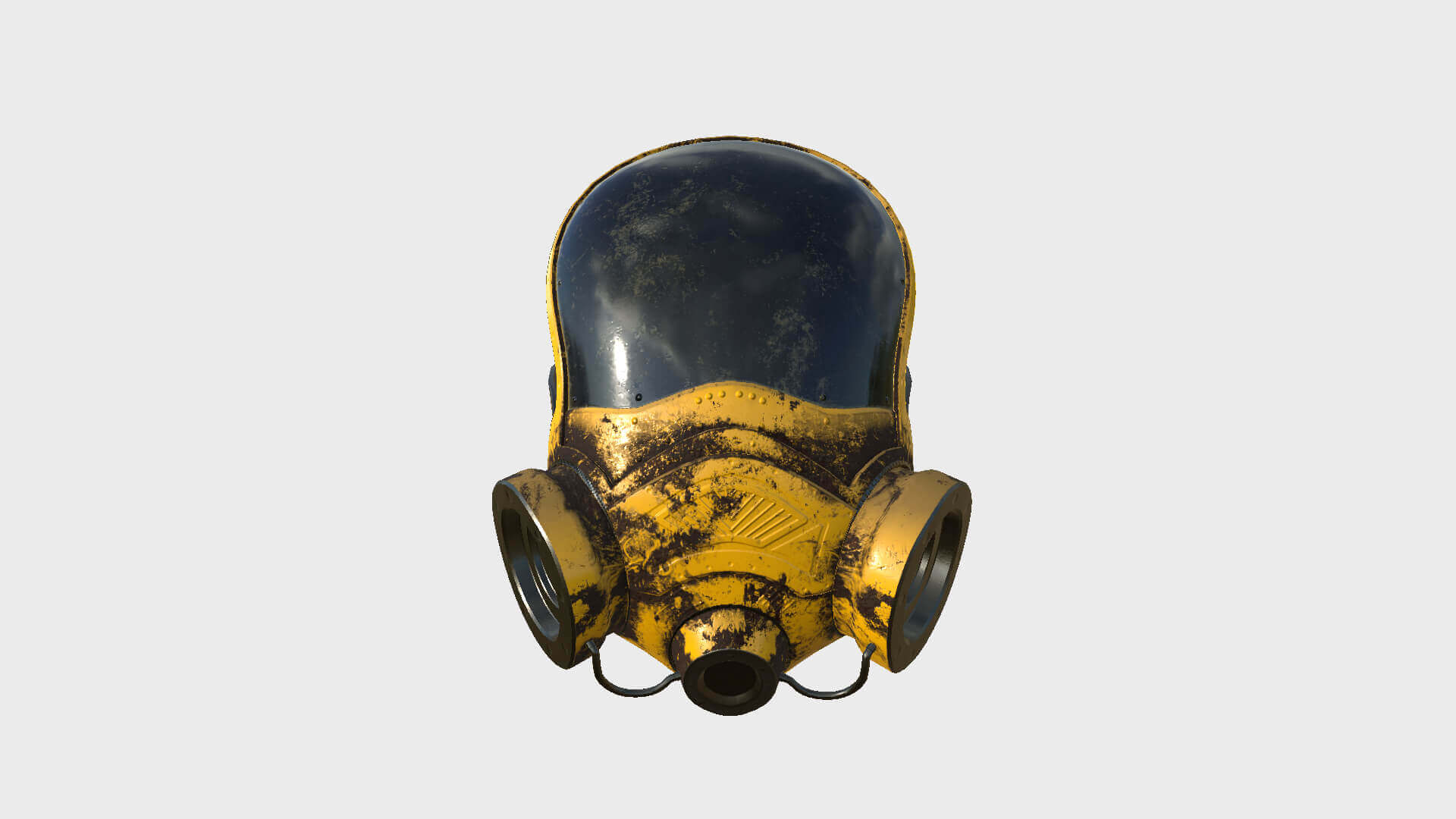 Gas Mask 04 - Yellow Dirt 3D Model by gsommer