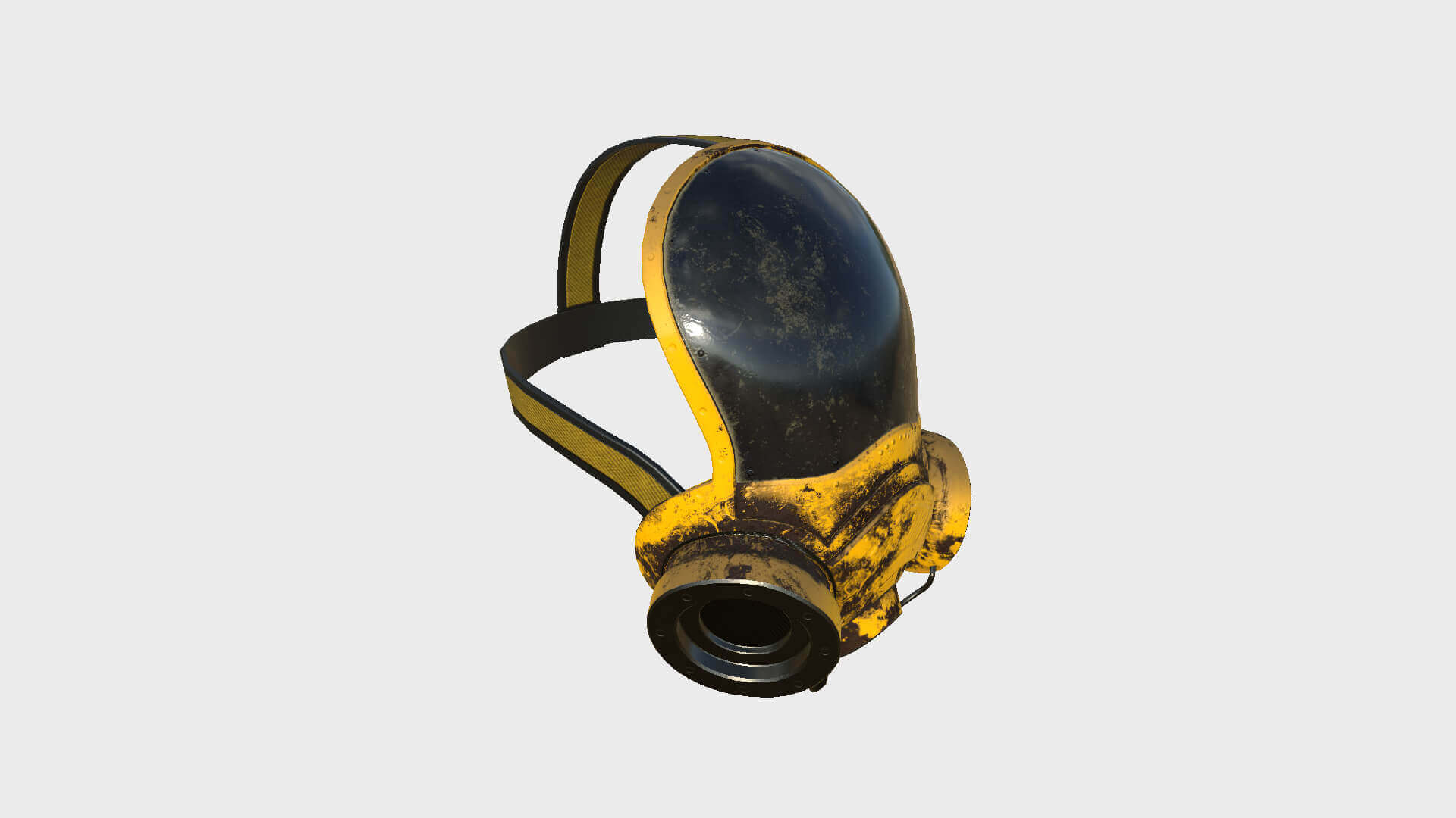 Gas Mask 04 - Yellow Dirt 3D Model by gsommer