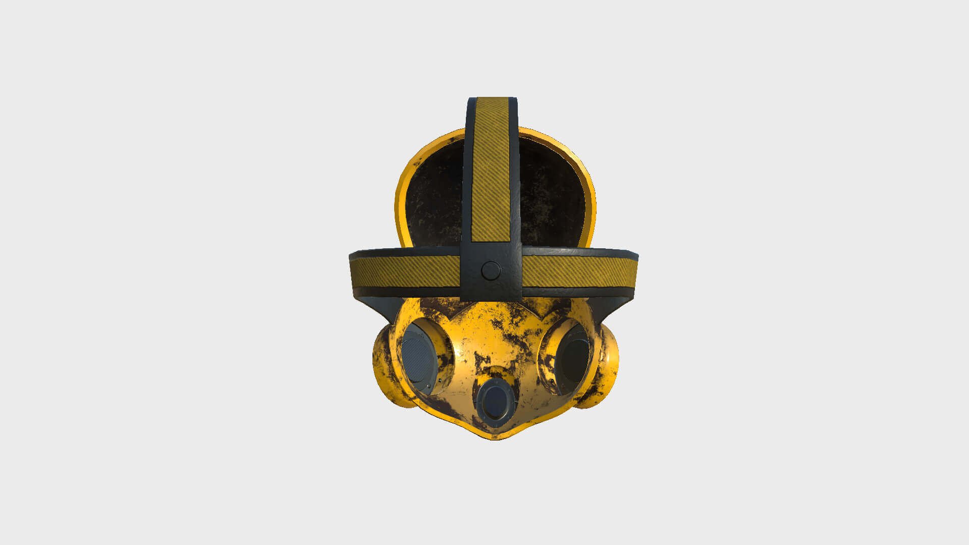 Gas Mask 04 - Yellow Dirt 3D Model by gsommer