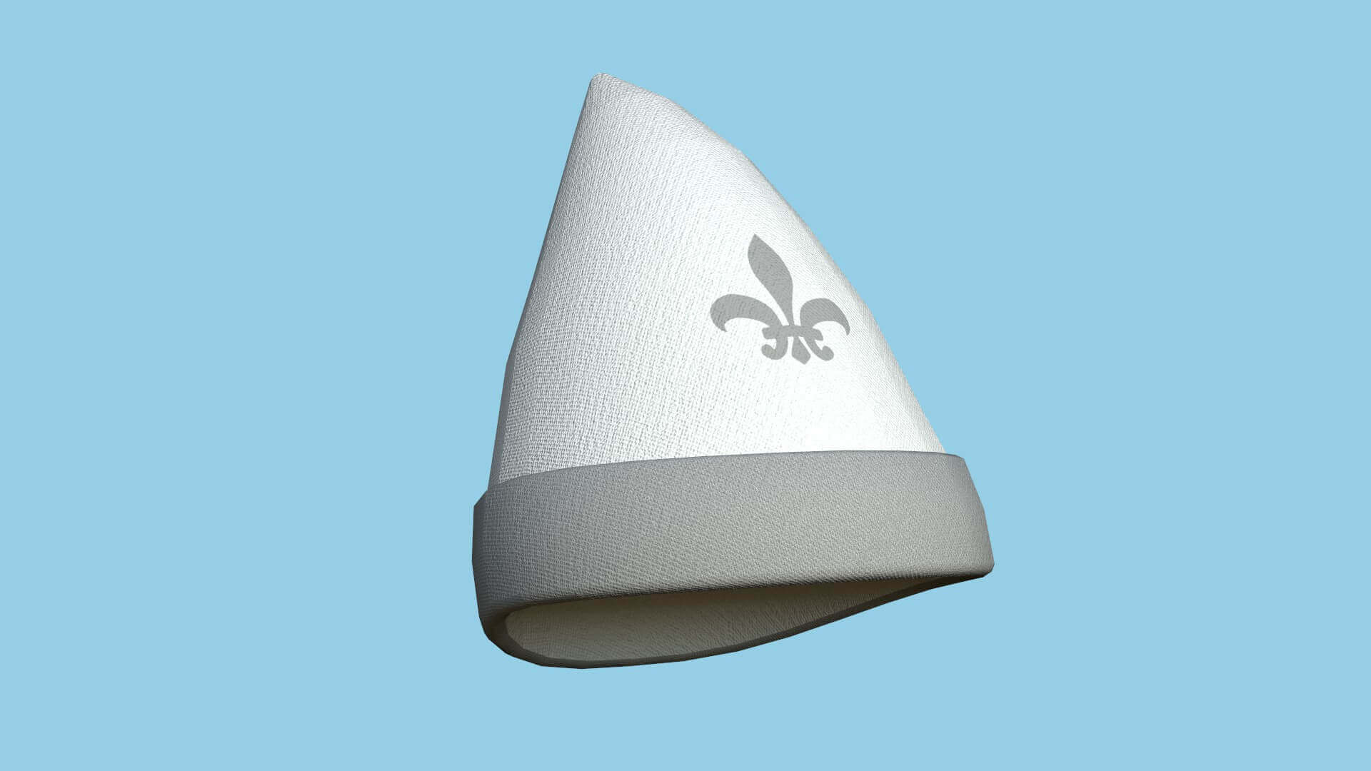 Gnome Hat 07 - White Gray 3D Model by gsommer