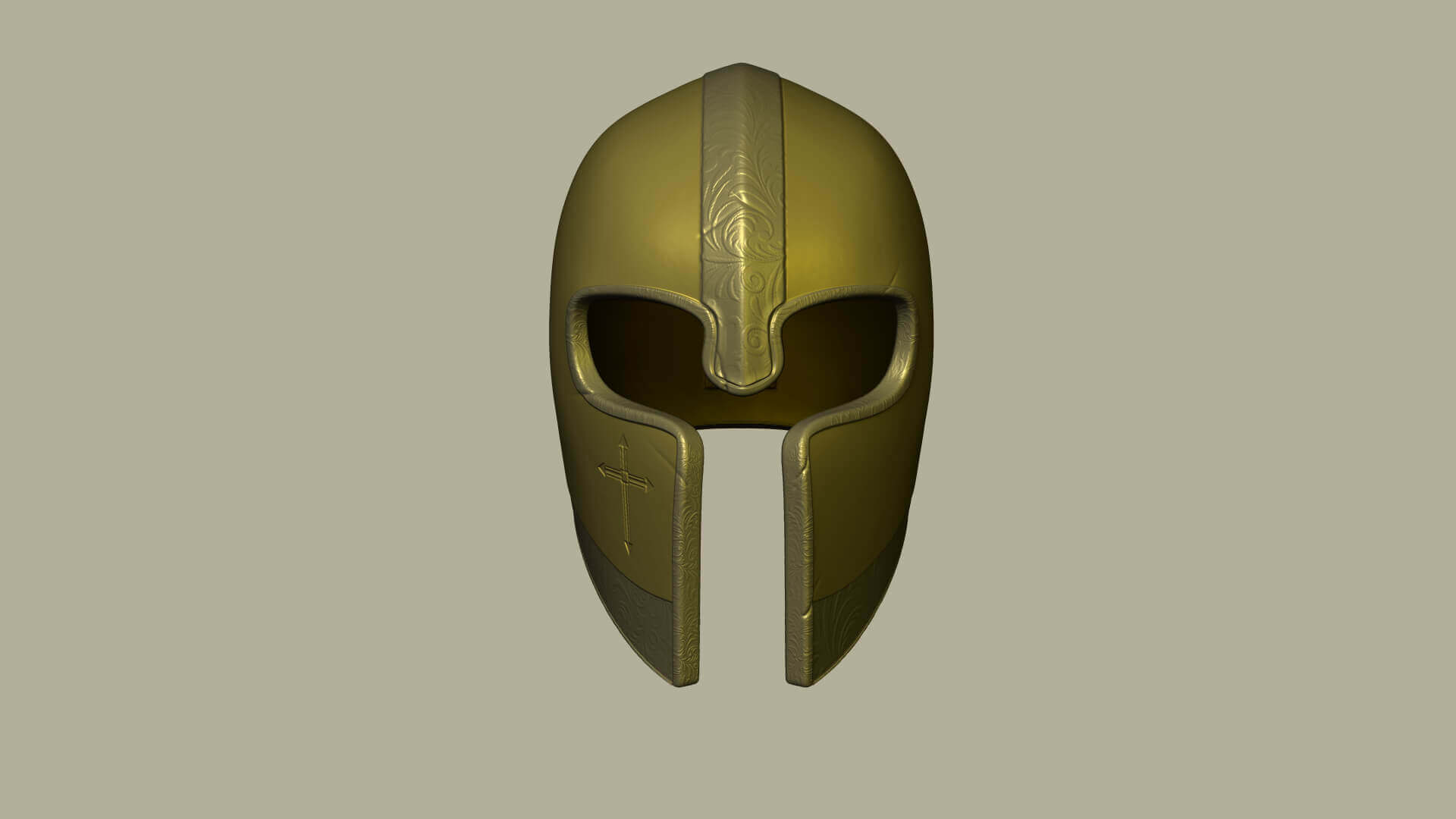 Golden Helmet - 3D Model by gsommer