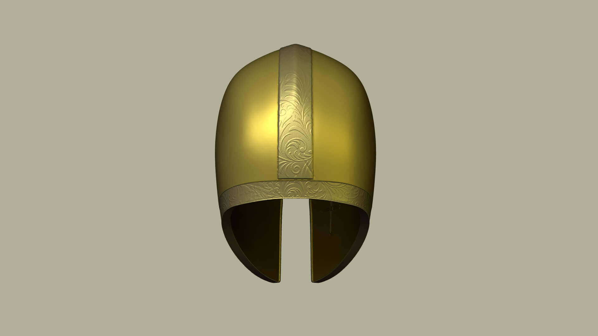Golden Helmet - 3D Model by gsommer
