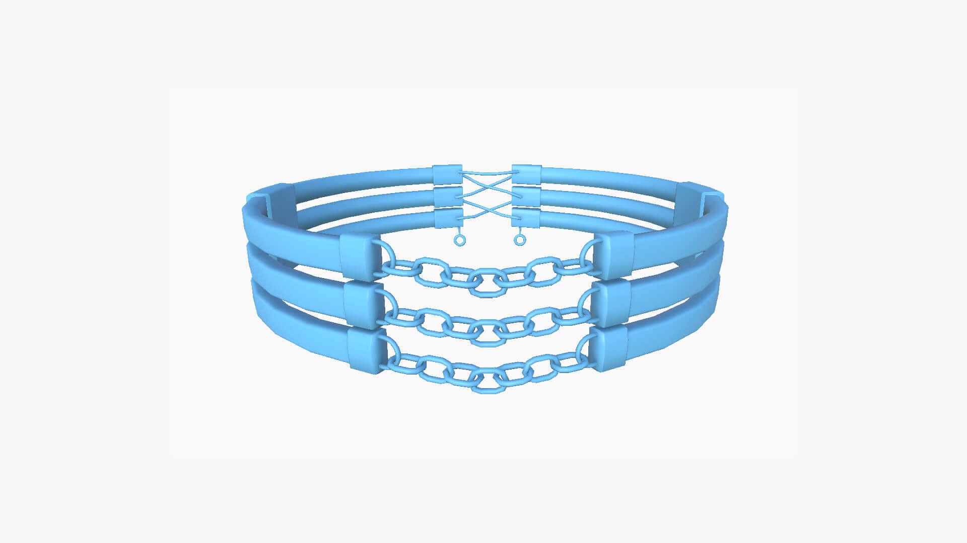 Gothic Choker Collar G 09 - Steel 3D Model by gsommer