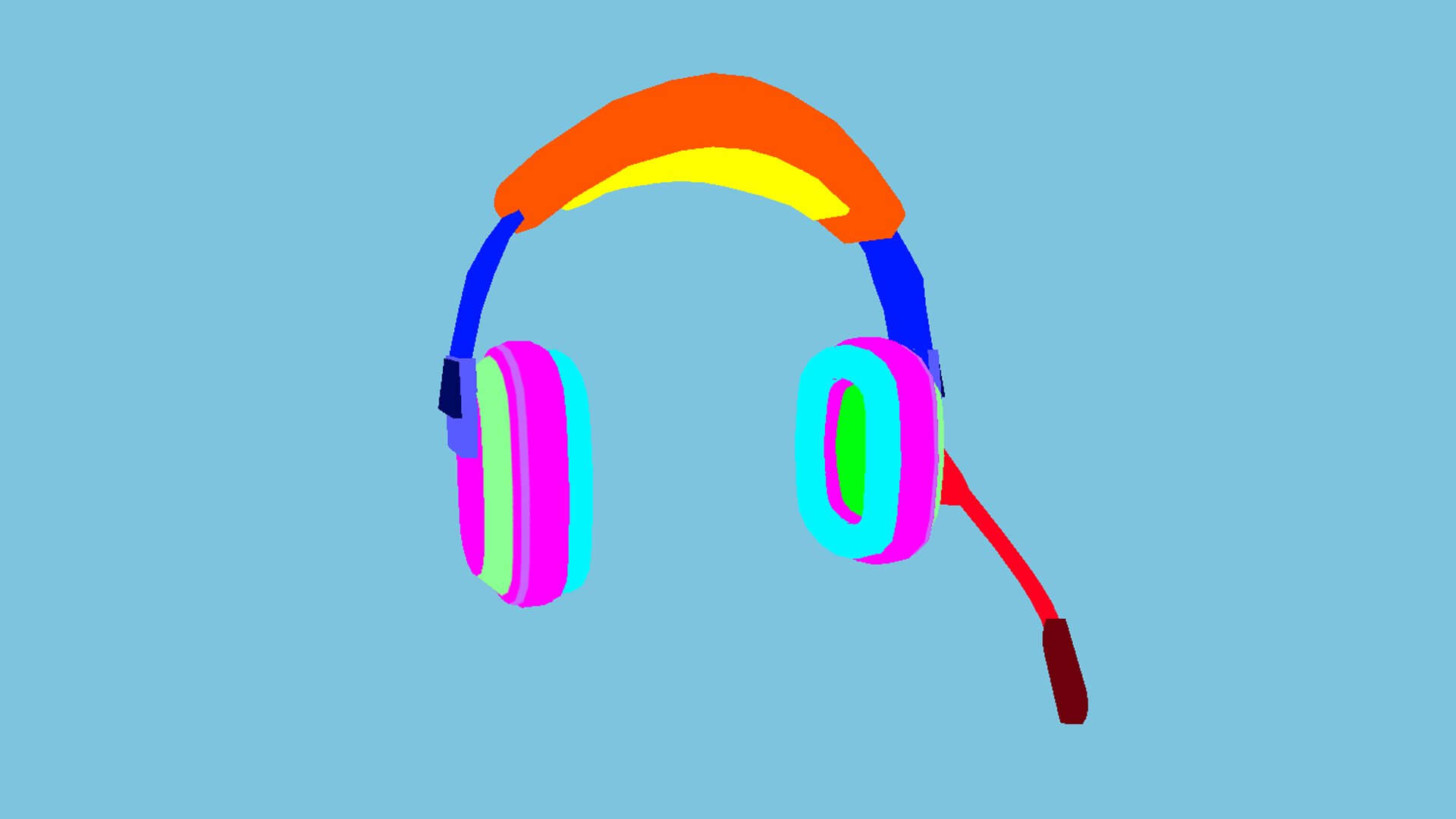 Headset 01 - Red Black 3D Model by gsommer