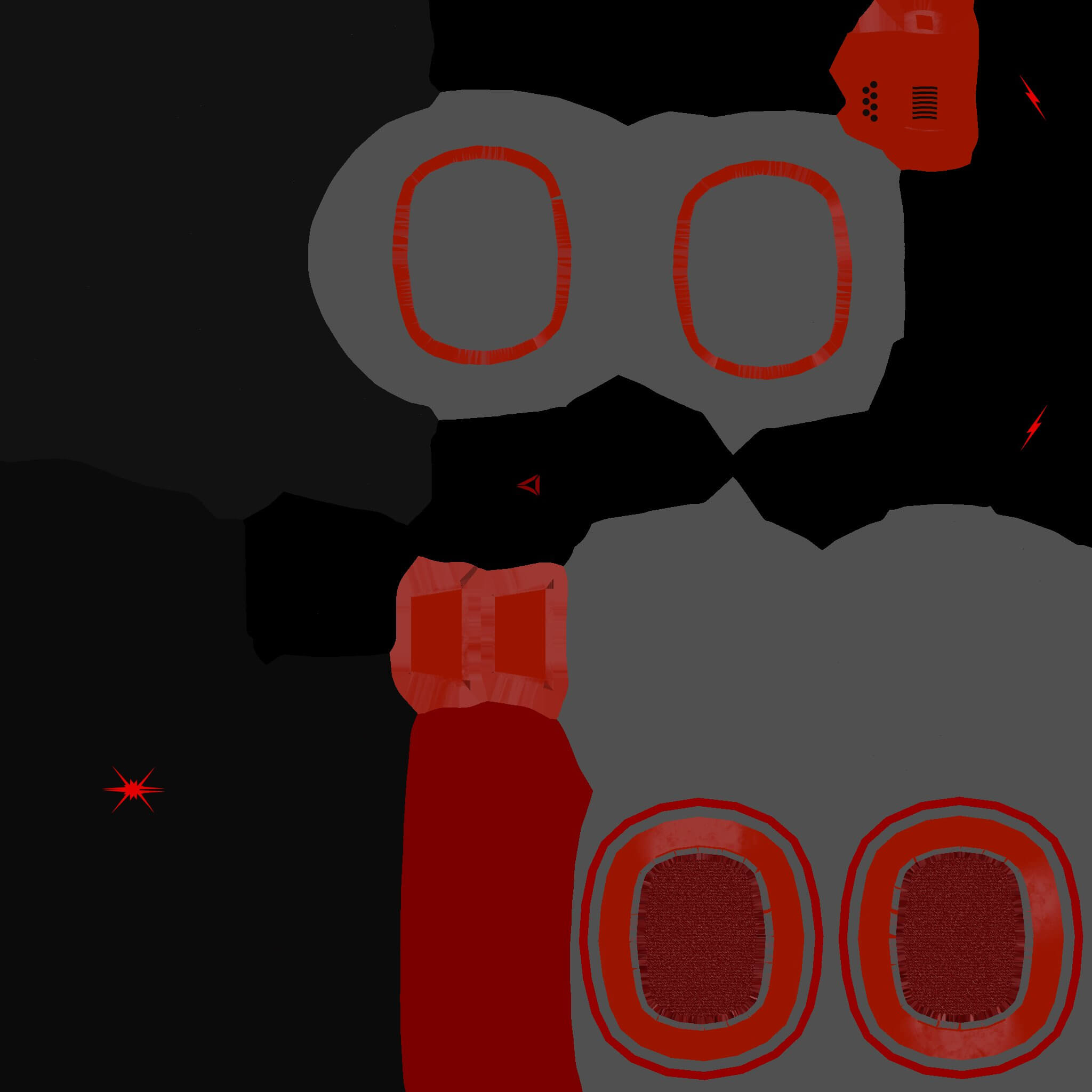 Headset 01 - Red Black 3D Model by gsommer