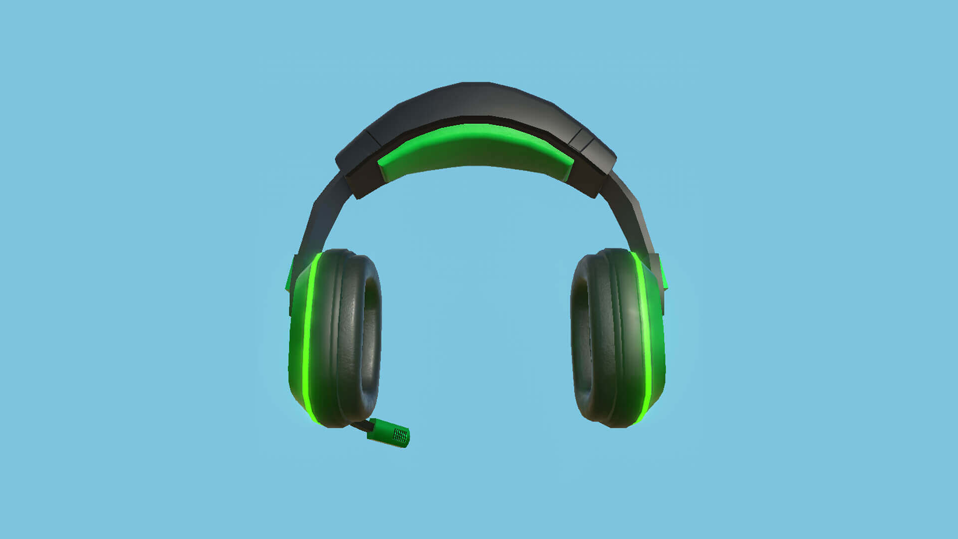 Headset 02 - Green Black 3D Model by gsommer