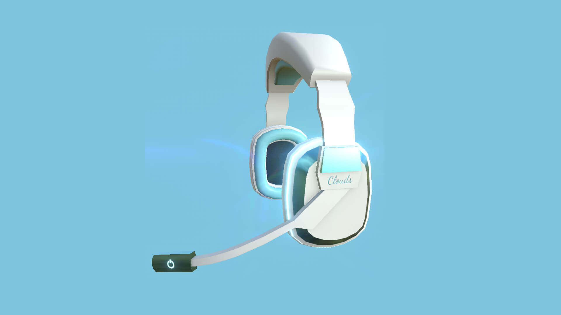 Headset 05 - White and Blue 3D Model by gsommer