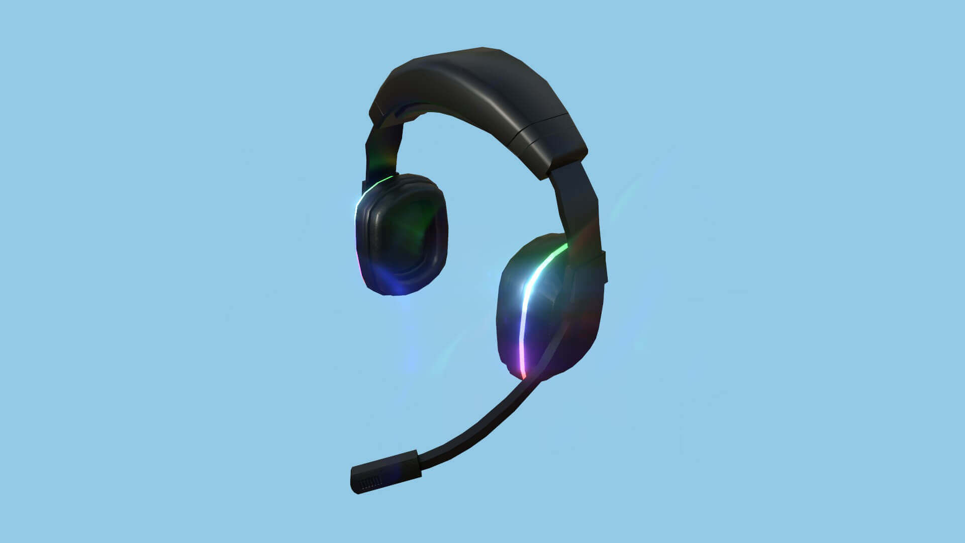 Headset 07 - RGB Black 3D Model by gsommer