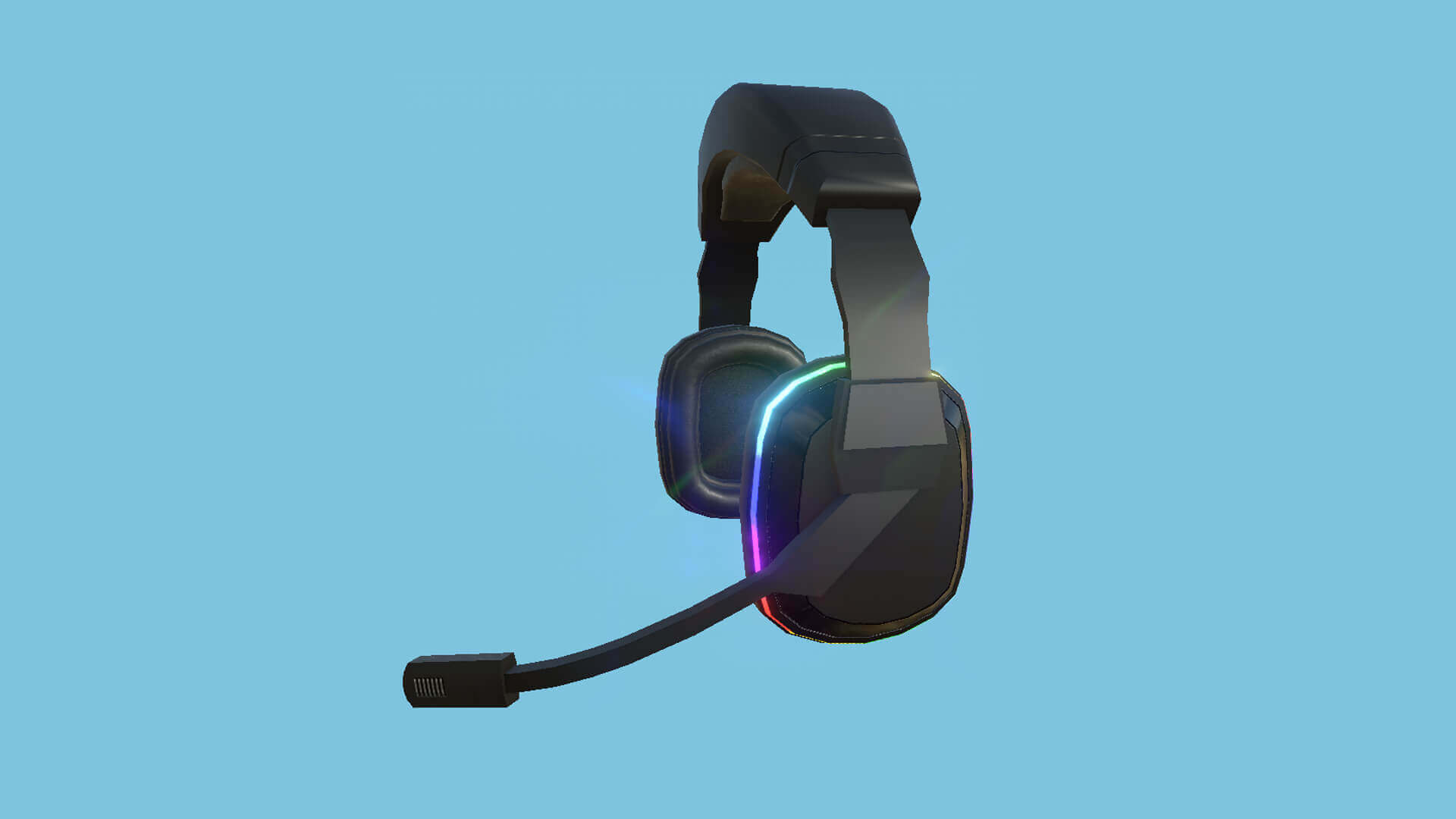 Headset 07 - RGB Black 3D Model by gsommer